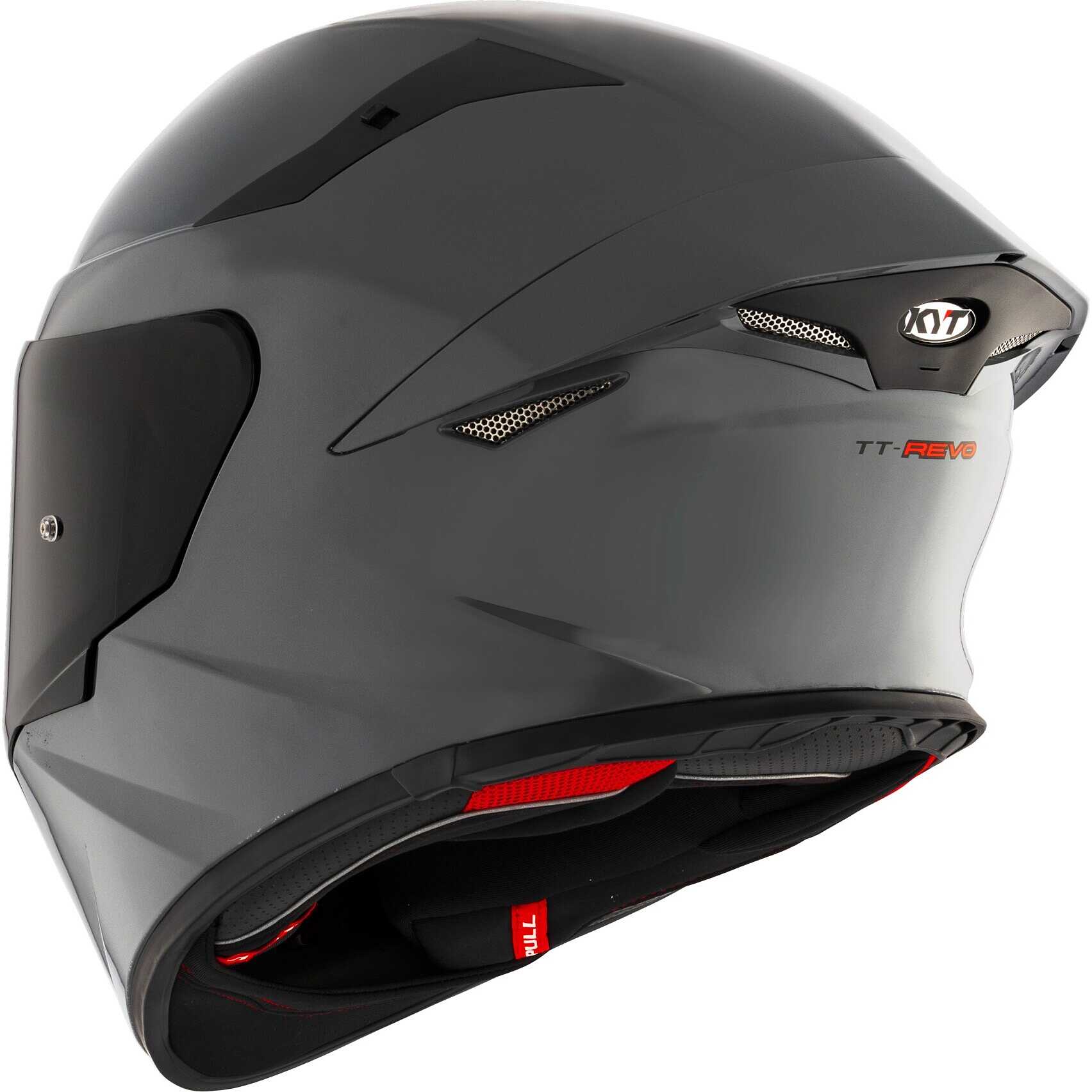 Kyt TT-REVO PLAIN Full Face Motorcycle Helmet GREY For Sale Online ...