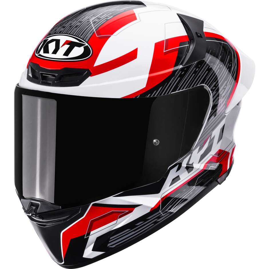 Kyt TT-REVO SPEEDING Full Face Motorcycle Helmet White Red For Sale ...