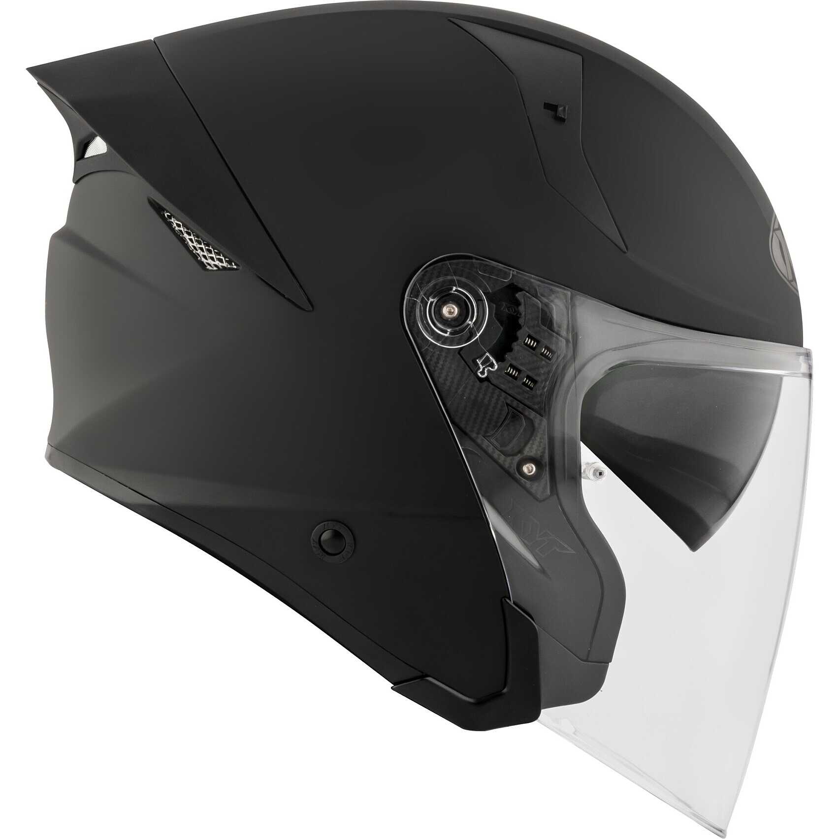 KYT TTR-JET PLAIN Jet Motorcycle Helmet Matt Black For Sale Online ...