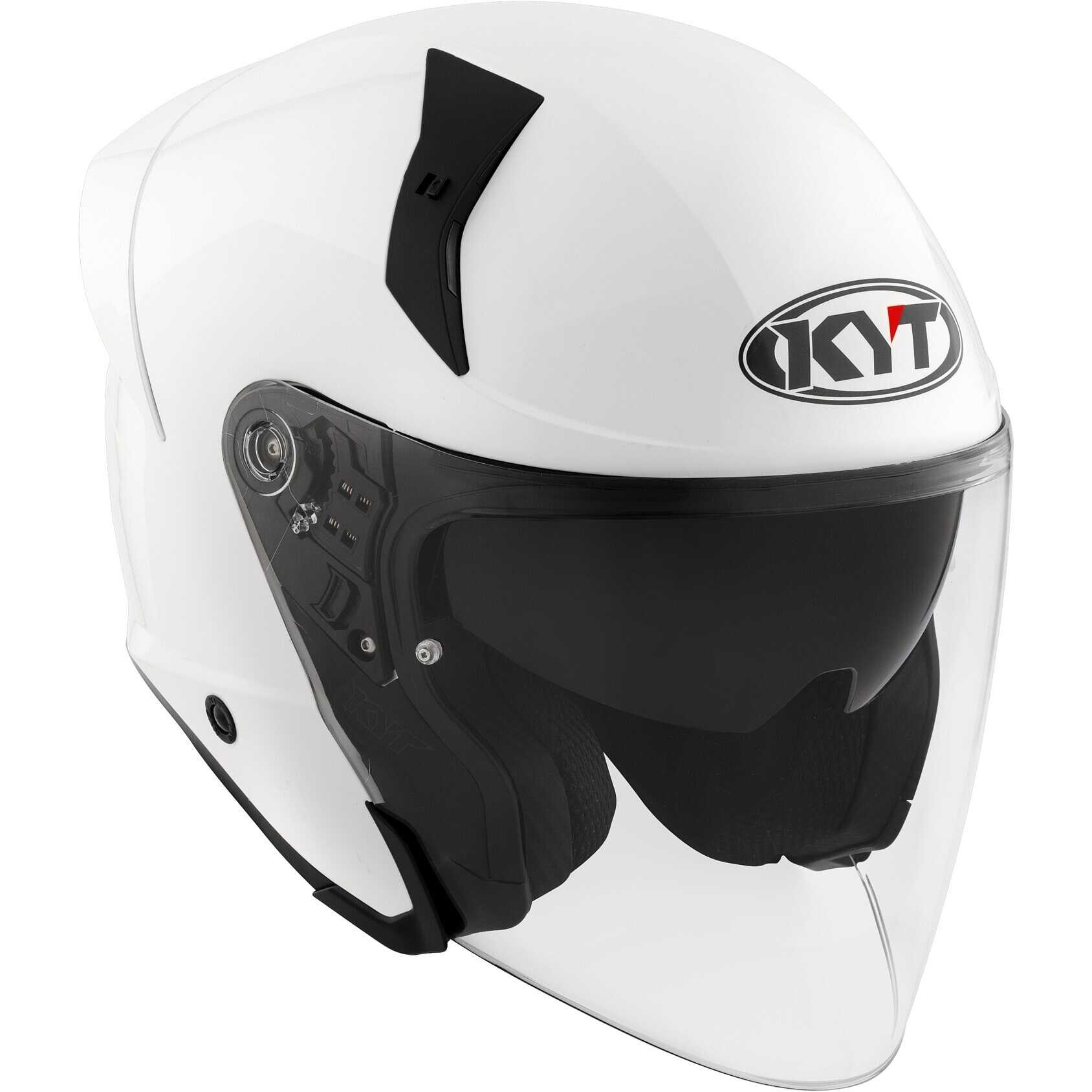 KYT TTR-JET PLAIN Jet Motorcycle Helmet White For Sale Online ...