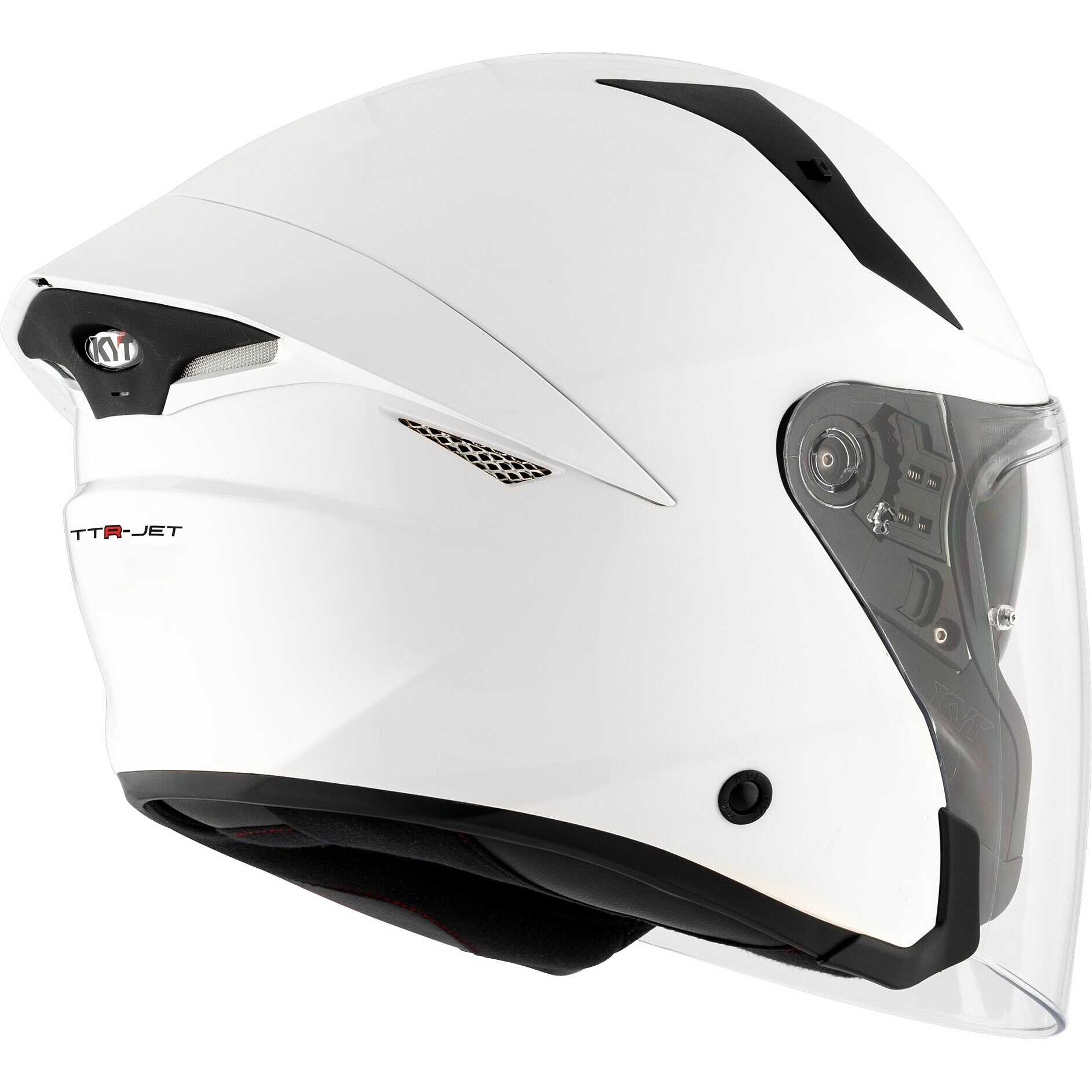 KYT TTR-JET PLAIN Jet Motorcycle Helmet White For Sale Online ...