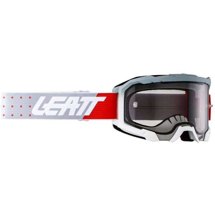 Leatt VELOCITY 4.5 FORGE LIGHT GREY 58VLT Red Grey Motocross Mask For ...