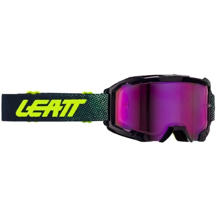 Leatt VELOCITY 4.5 IRIZ SHADOW PURPLE 78VLT Yellow Motocross Mask For ...