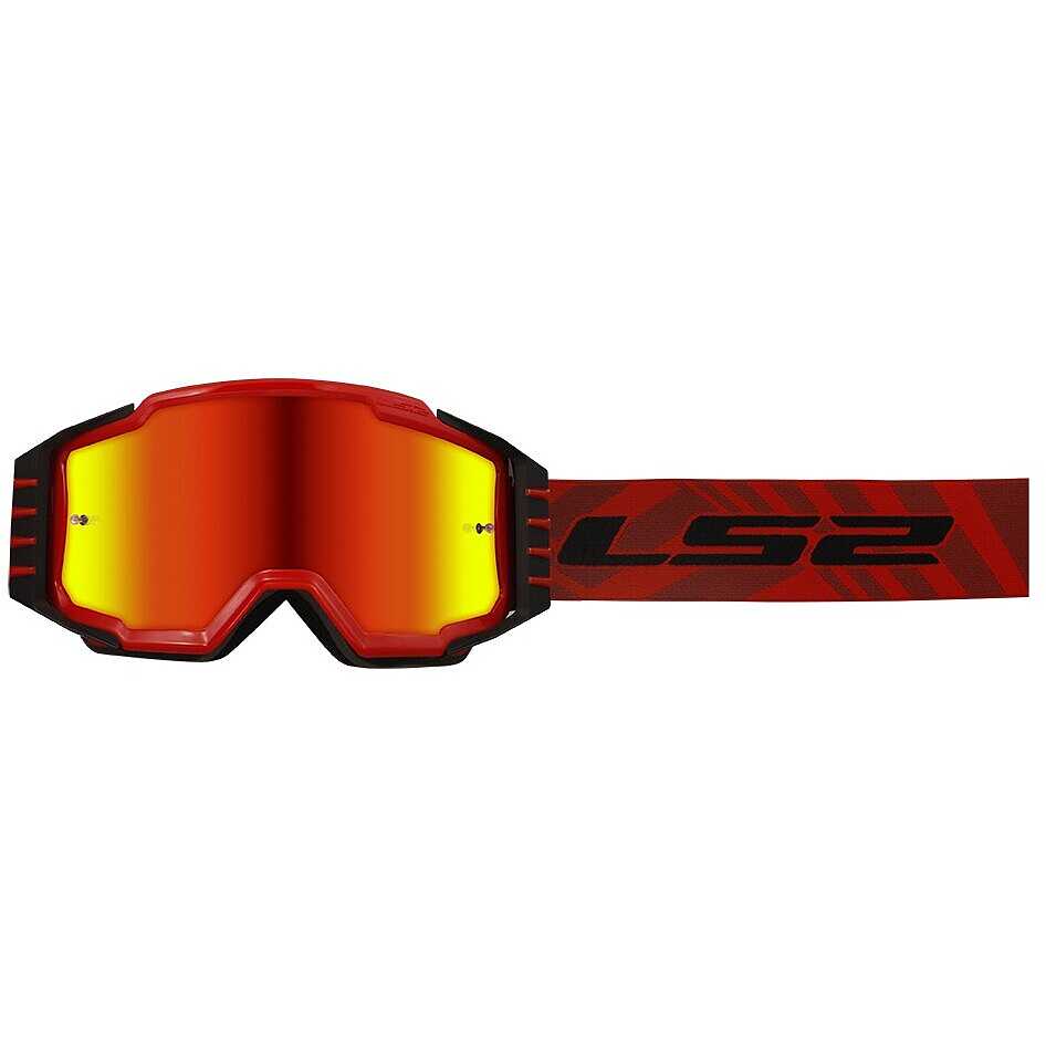 Ls2 CHARGER PRO Cross Enduro Goggle Red Iridium Red Lens For Sale ...