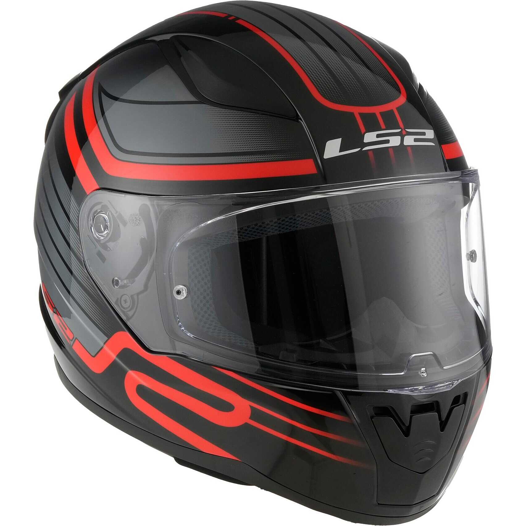 Ls2 FF353 RAPID 2 Circuit Full Face Motorcycle Helmet Black Red For ...