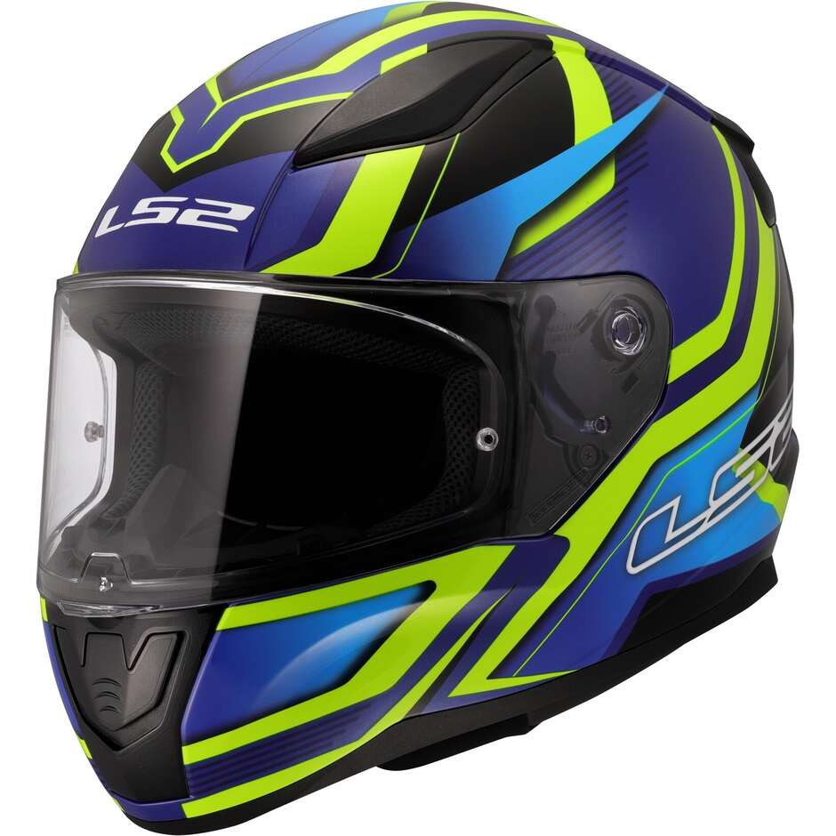 LS2 FF353 RAPID 2 FLITZ Full Face Motorcycle Helmet Yellow Fluo Blue ...