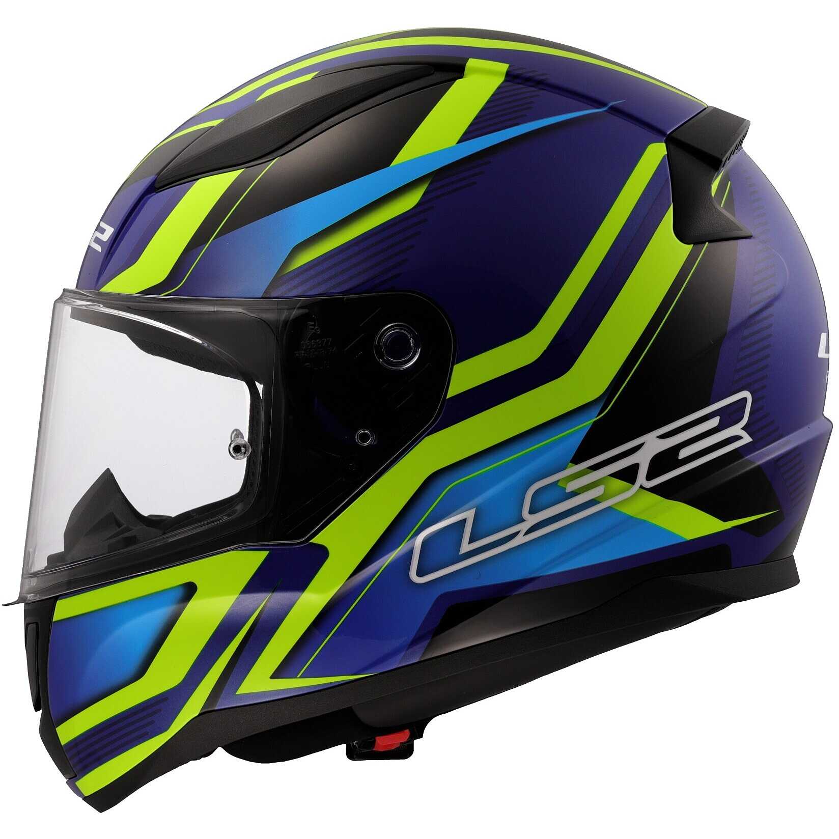 LS2 FF353 RAPID 2 FLITZ Full Face Motorcycle Helmet Yellow Fluo Blue ...