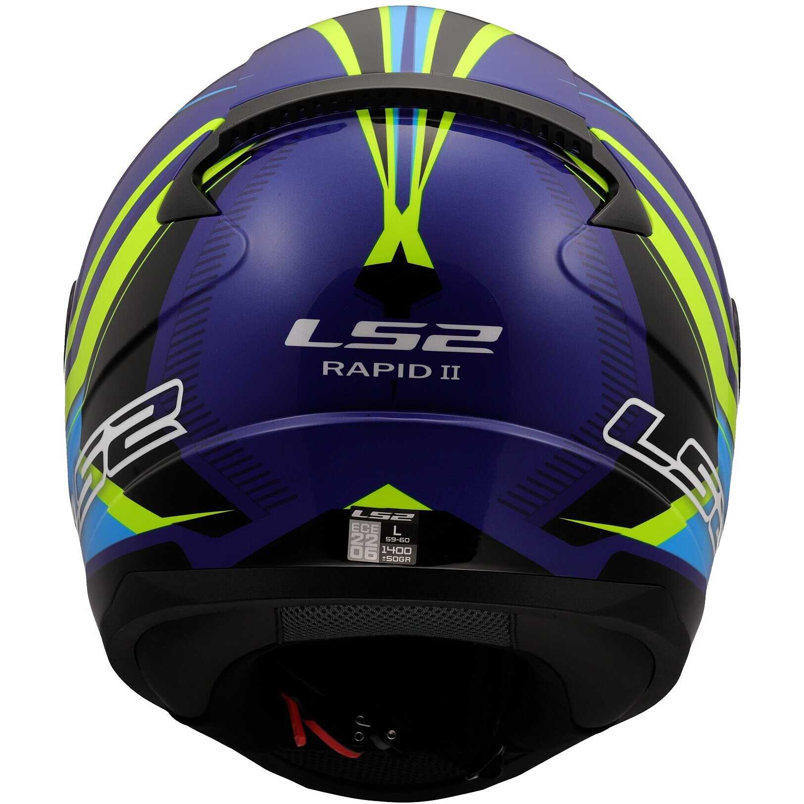 LS2 FF353 RAPID 2 FLITZ Full Face Motorcycle Helmet Yellow Fluo Blue ...