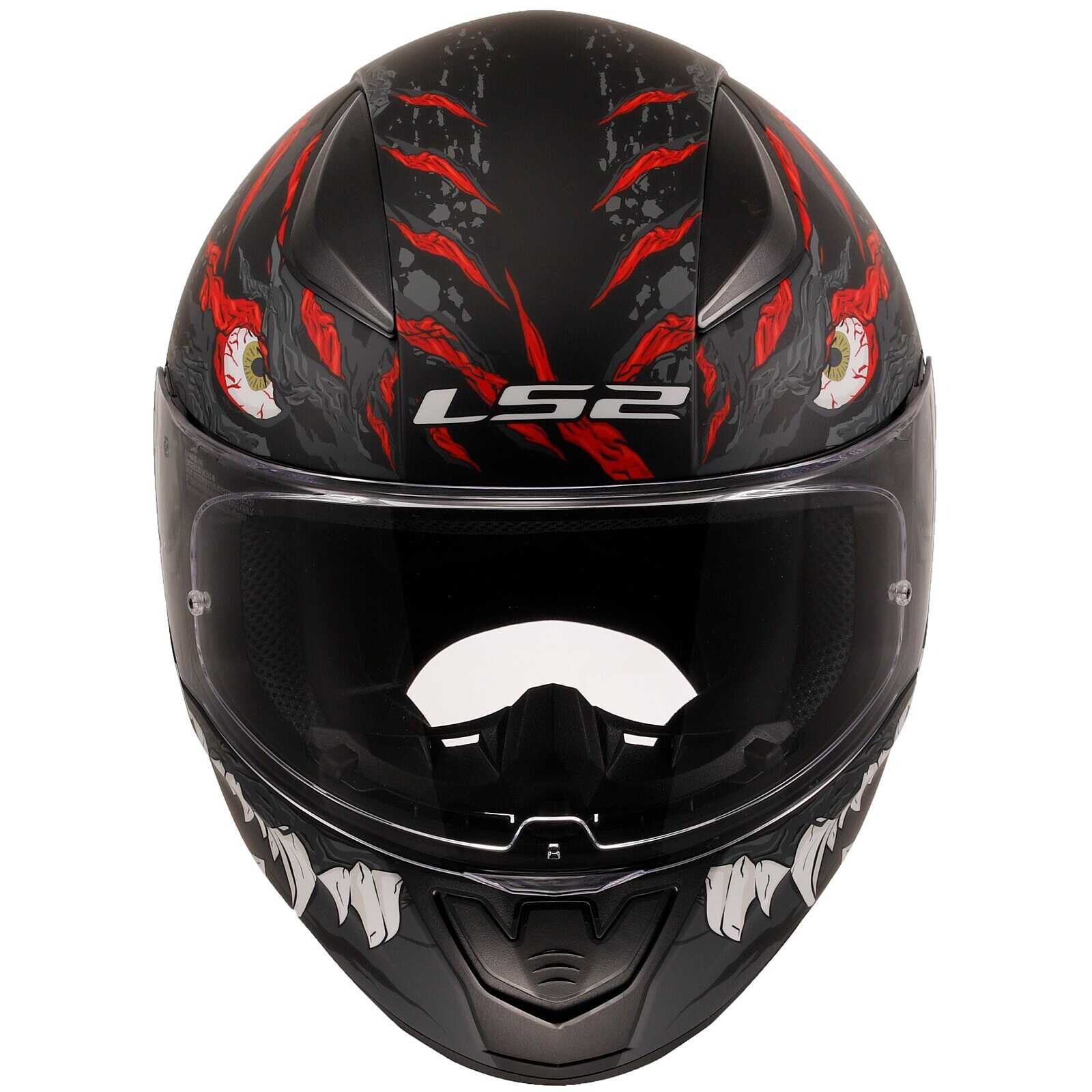Ls2 FF353 RAPID 2 Kaiju Full Face Motorcycle Helmet Matt Black Red ...