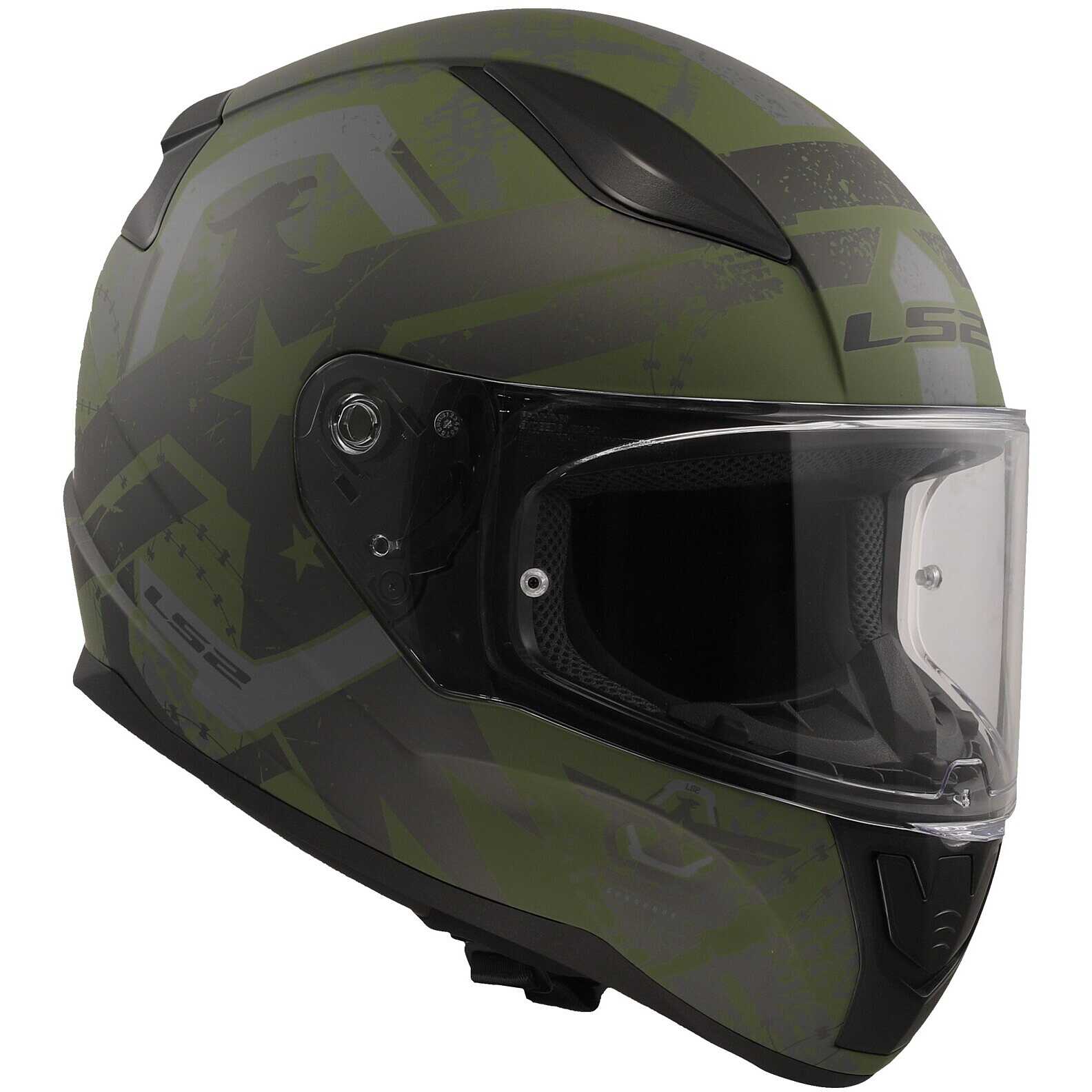 Ls2 FF353 RAPID 2 Thunderbirds Matt Military Green Full Face Motorcycle ...