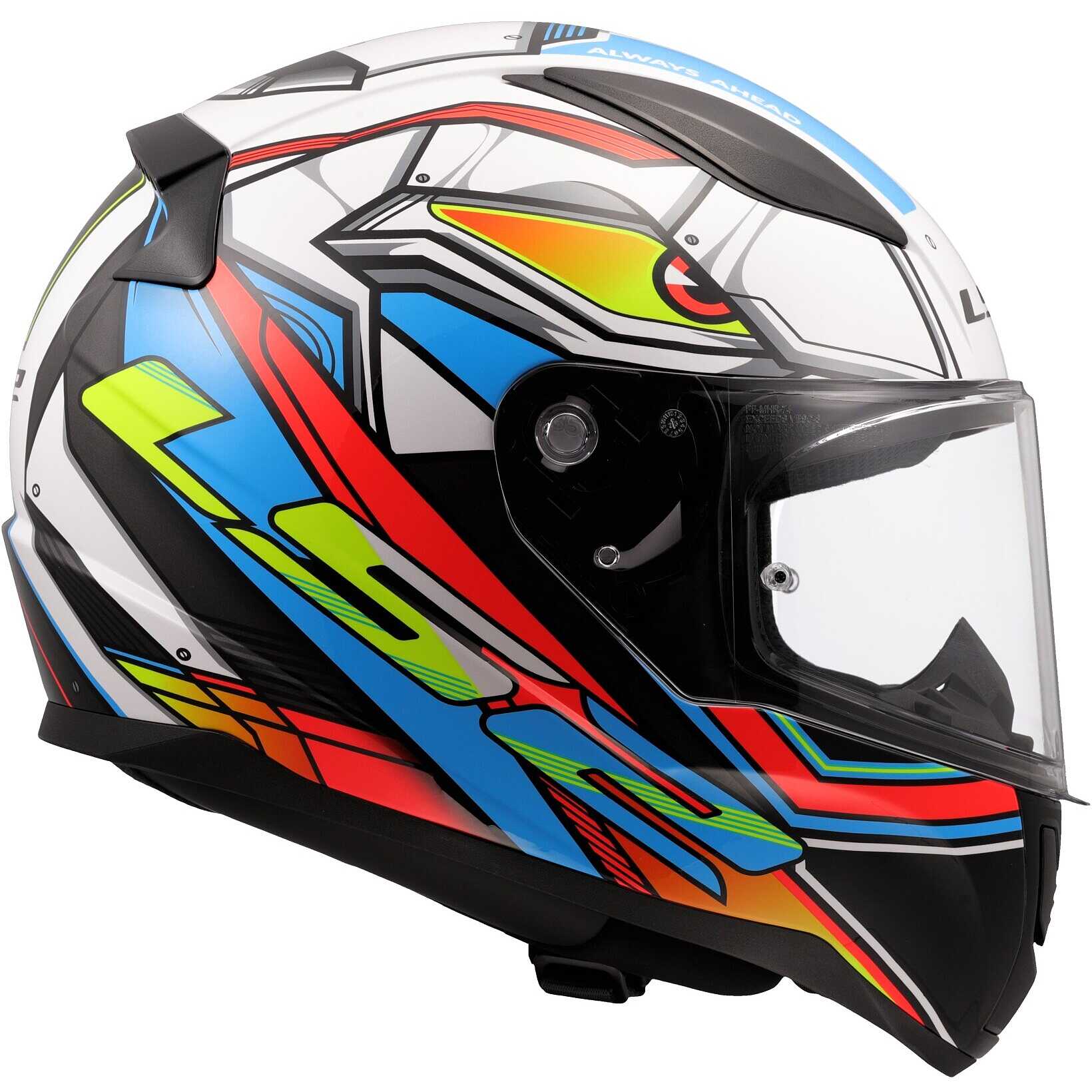 LS2 FF353 RAPID 2 XDRON Full Face Motorcycle Helmet White Neon Orange ...