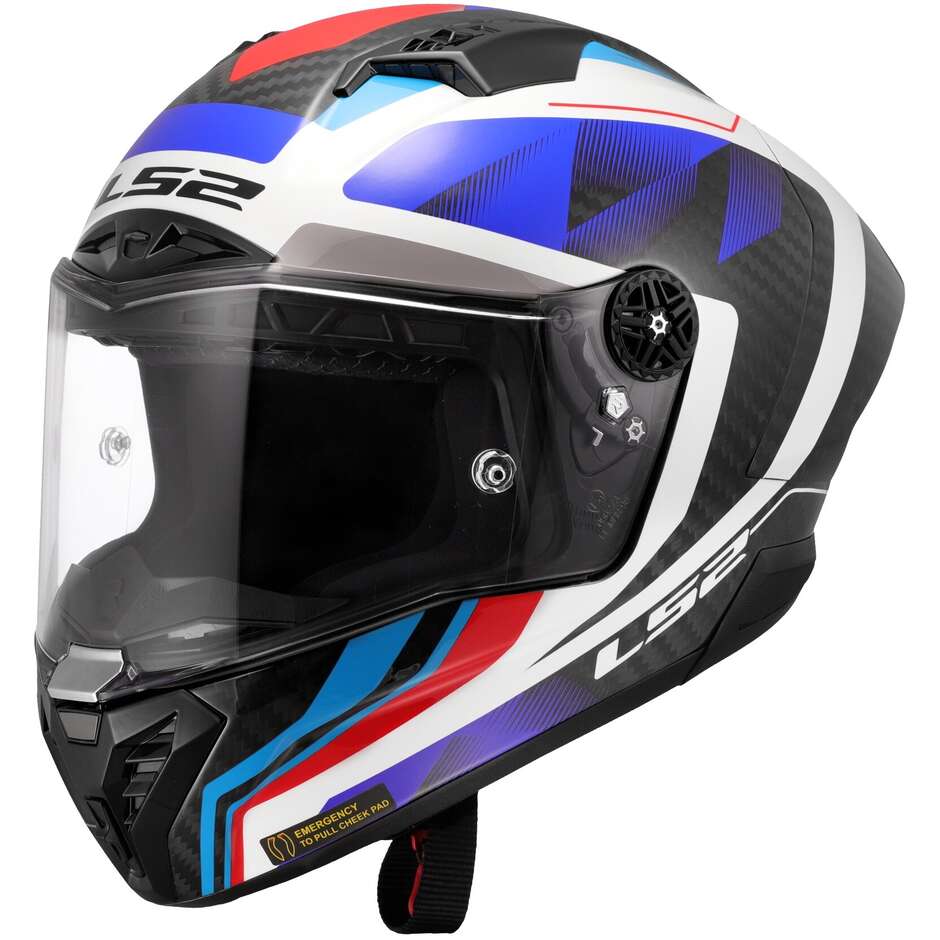 LS2 FF805 THUNDER GP AERO Full Face Motorcycle Helmet RAUTE Blue Red ...