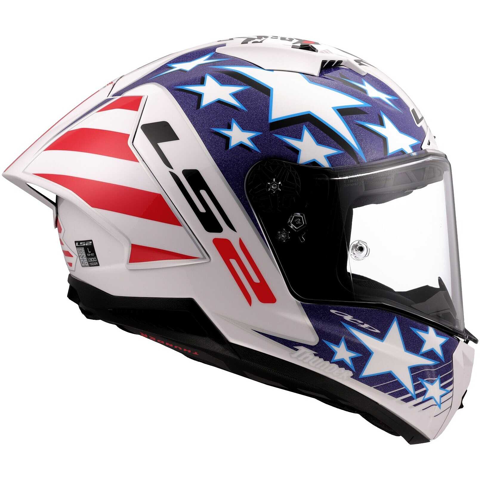 LS2 FF805 THUNDER GP AERO REPLICA BAZ Full Face Motorcycle Helmet For ...