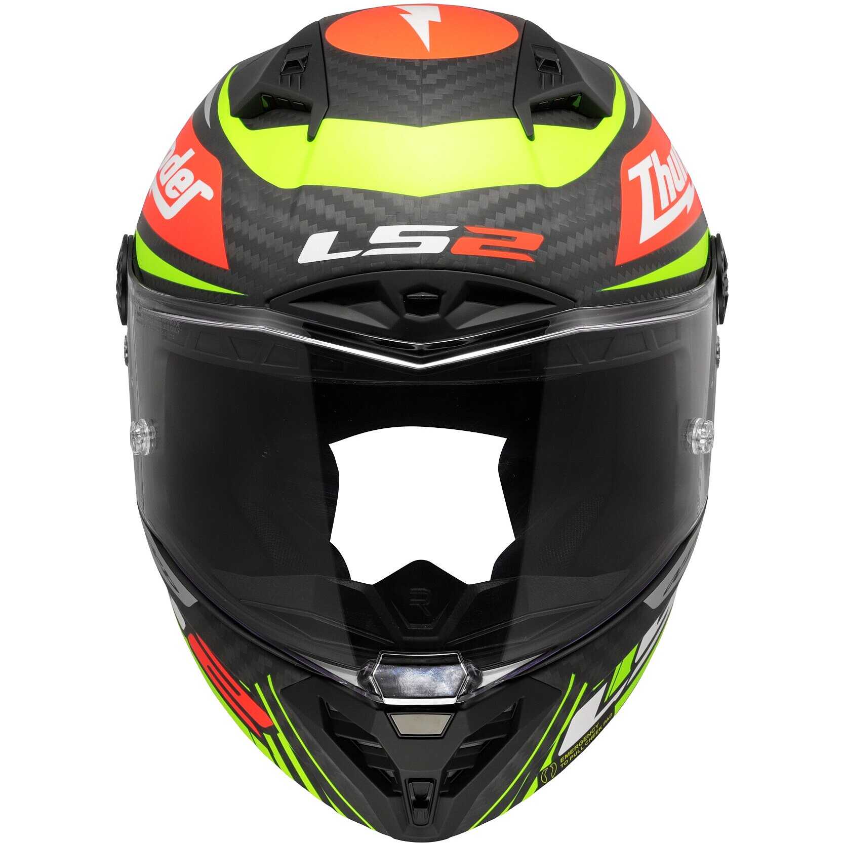 LS2 FF805 THUNDER GP AERO REPLICA Full Face Motorcycle Helmet Black For ...