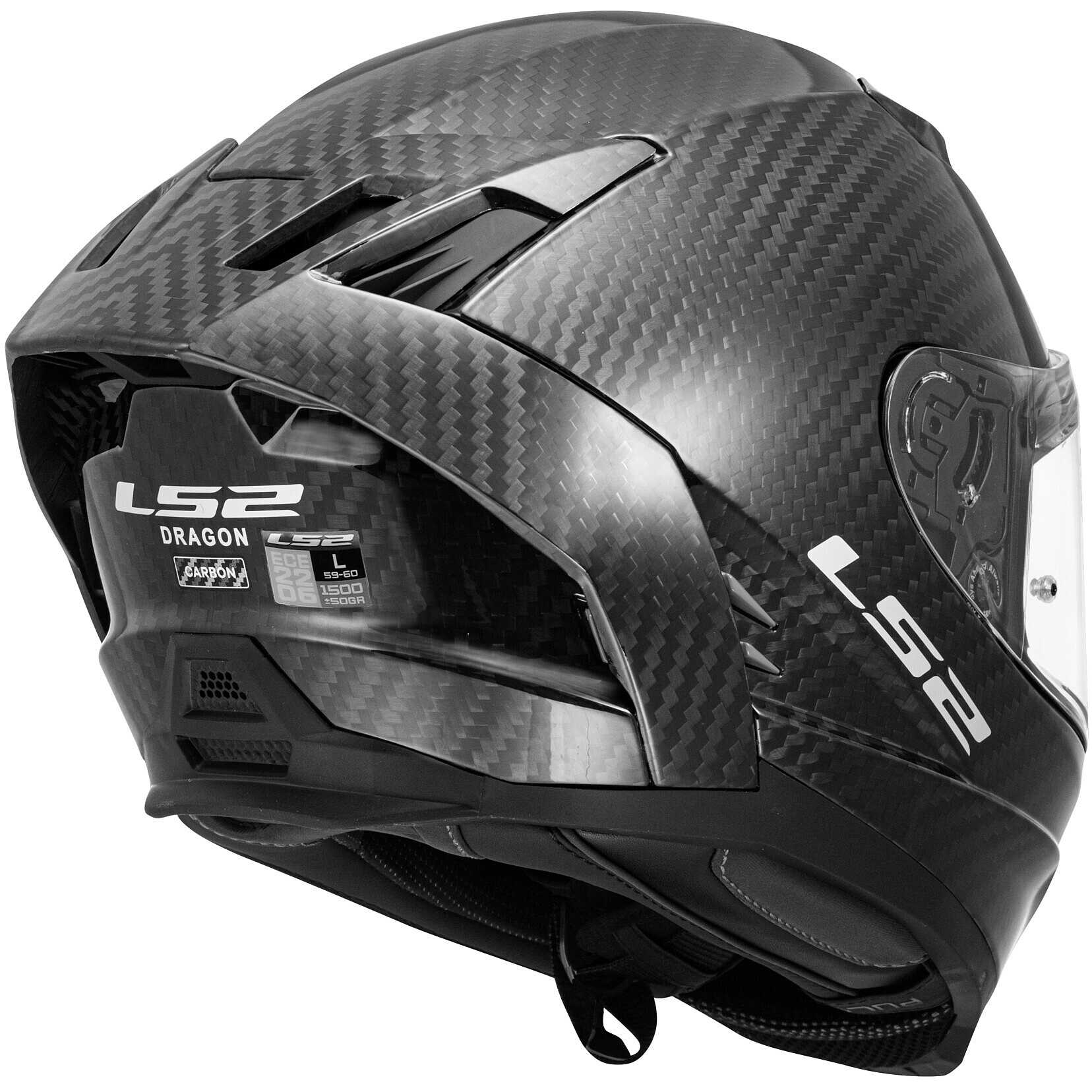 LS2 FF807 DRAGON Full Face Motorcycle Helmet Carbon Matt For Sale ...