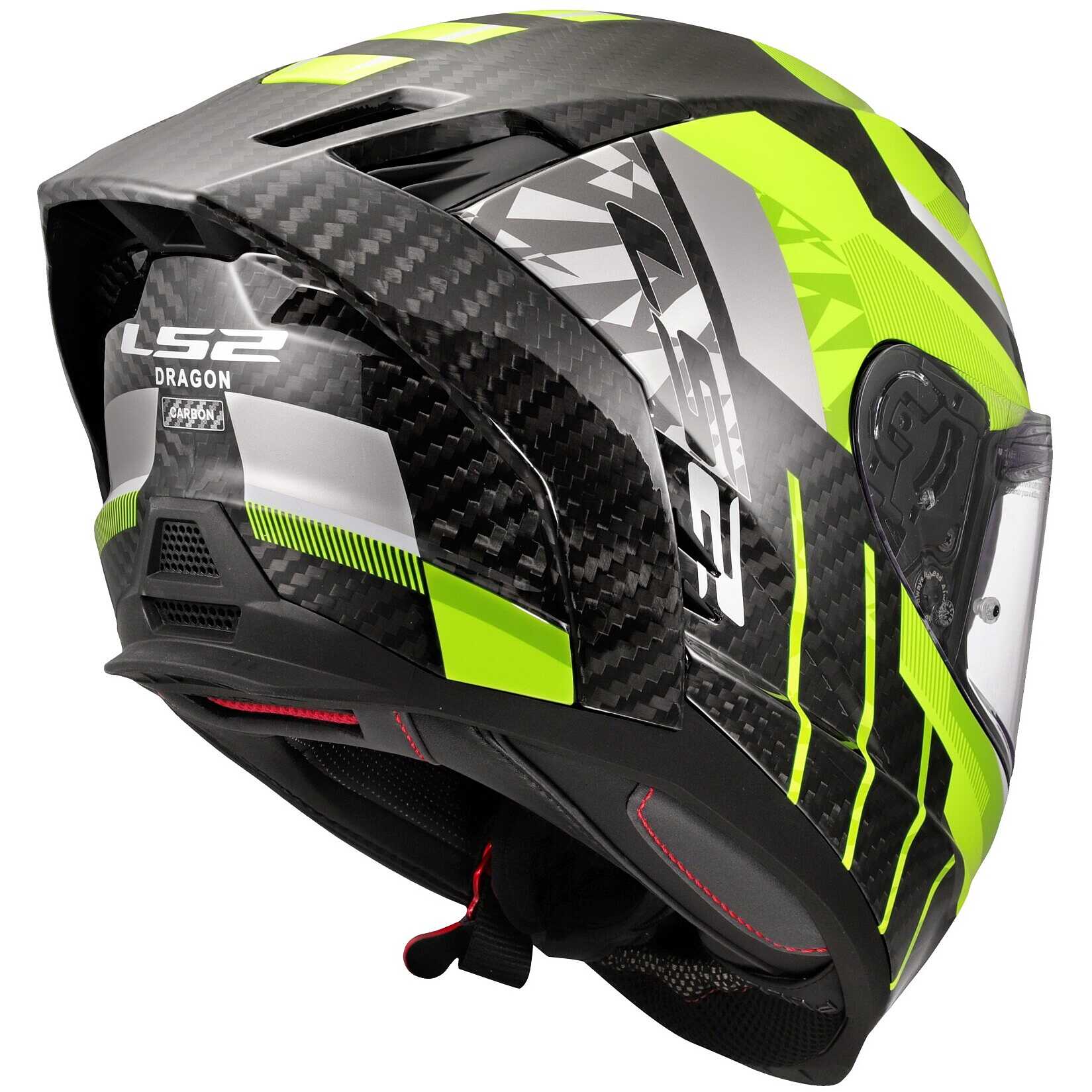 LS2 FF807 DRAGON TRAX Full Face Motorcycle Helmet Fluorescent Yellow ...