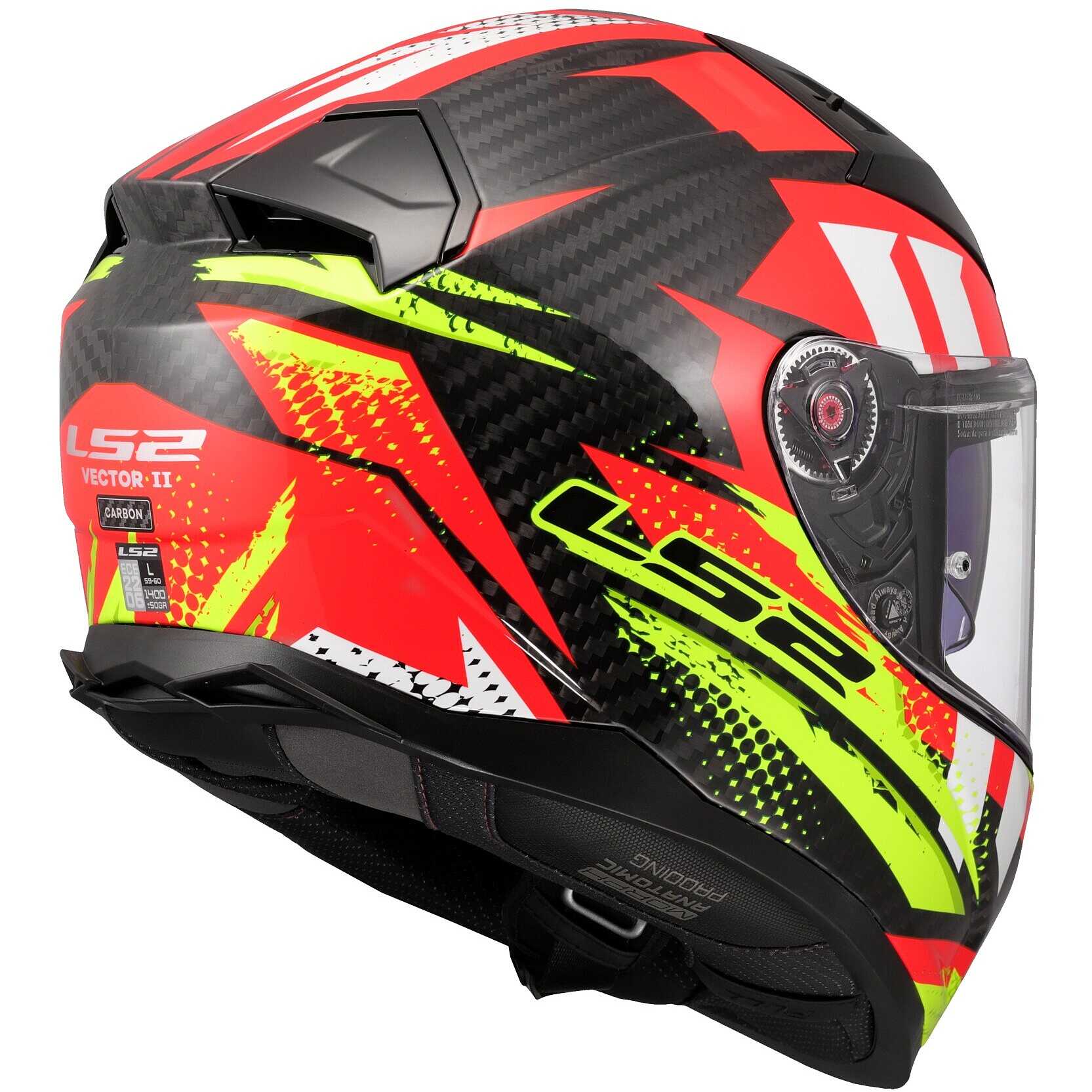 LS2 FF811 VECTOR II C TANTIC Carbon Full Face Motorcycle Helmet Red ...