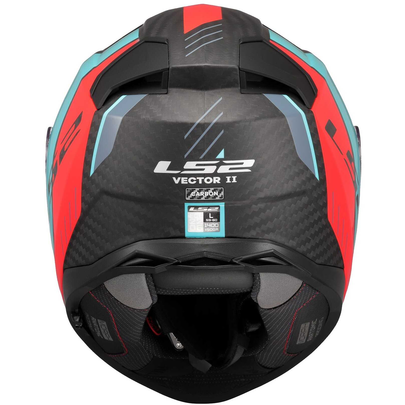 LS2 FF811 VECTOR II CARBON GRID Carbon Full Face Motorcycle Helmet Red ...