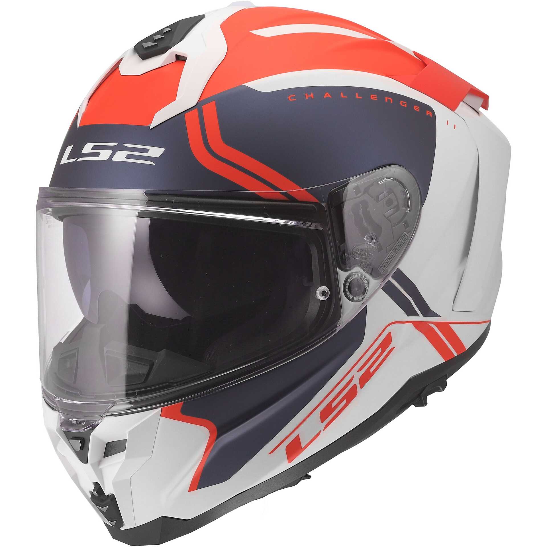 LS2 FF817 CHALLENGER II TITAN Full Face Motorcycle Helmet White Blue ...