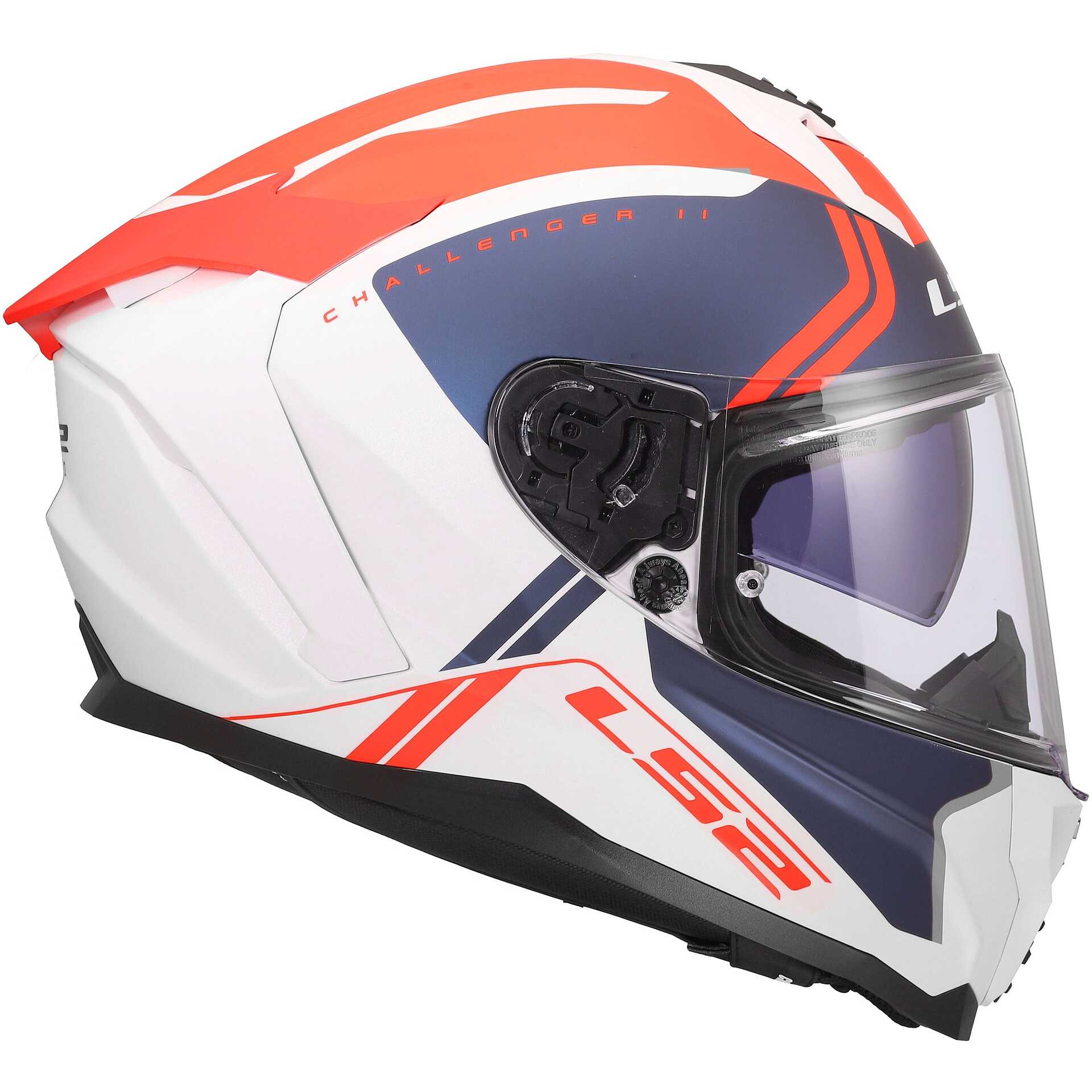 LS2 FF817 CHALLENGER II TITAN Full Face Motorcycle Helmet White Blue ...
