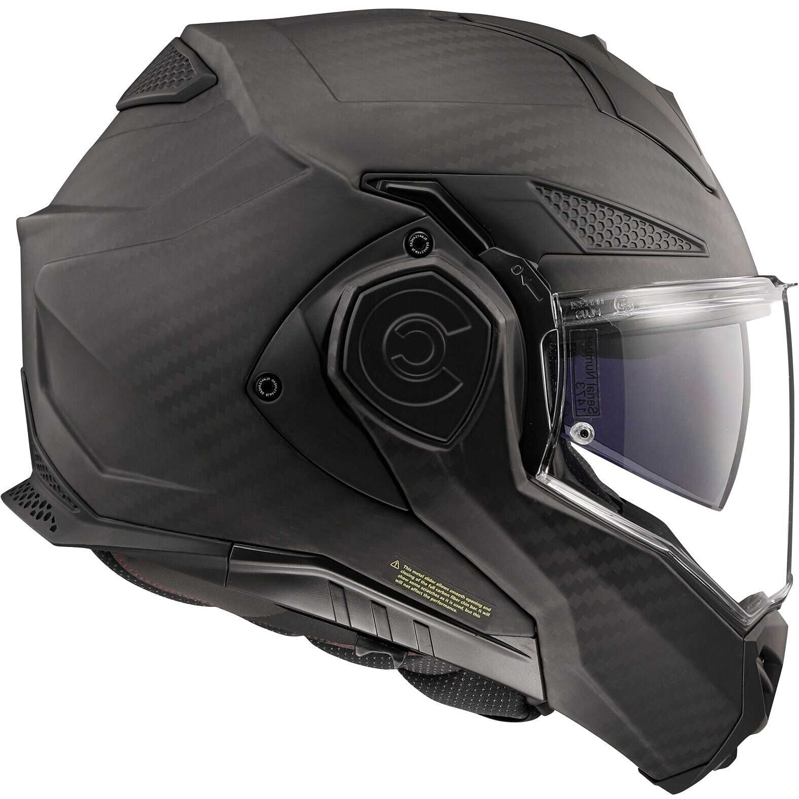 LS2 FF901 ADVANT X SOLID Carbon Fiber Modular P/J Motorcycle Helmet ...