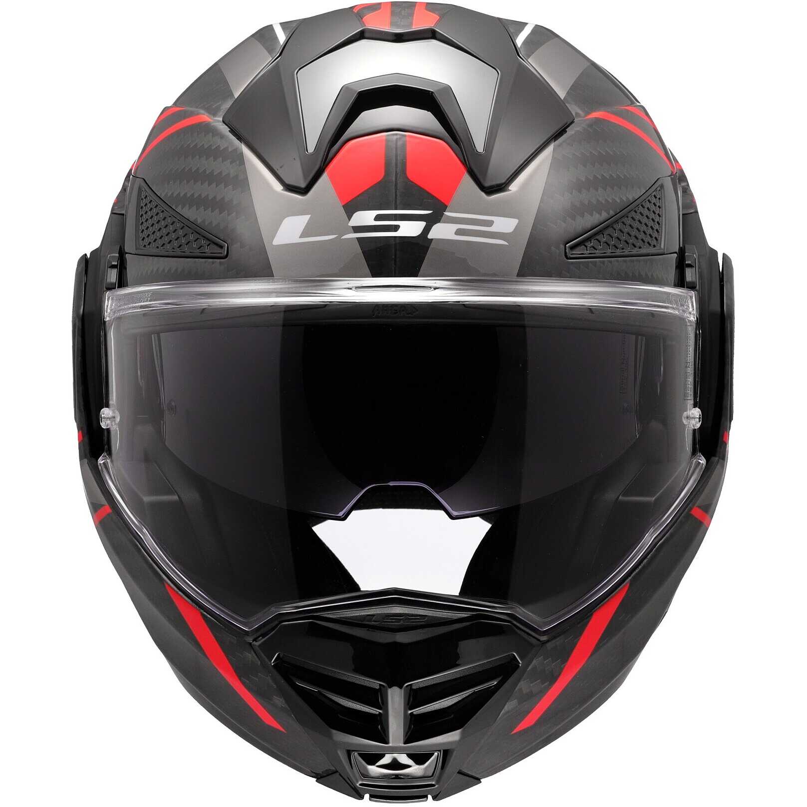 LS2 FF901 ADVANT XC FUTURE II Red Carbon Modular P/J Motorcycle Helmet ...
