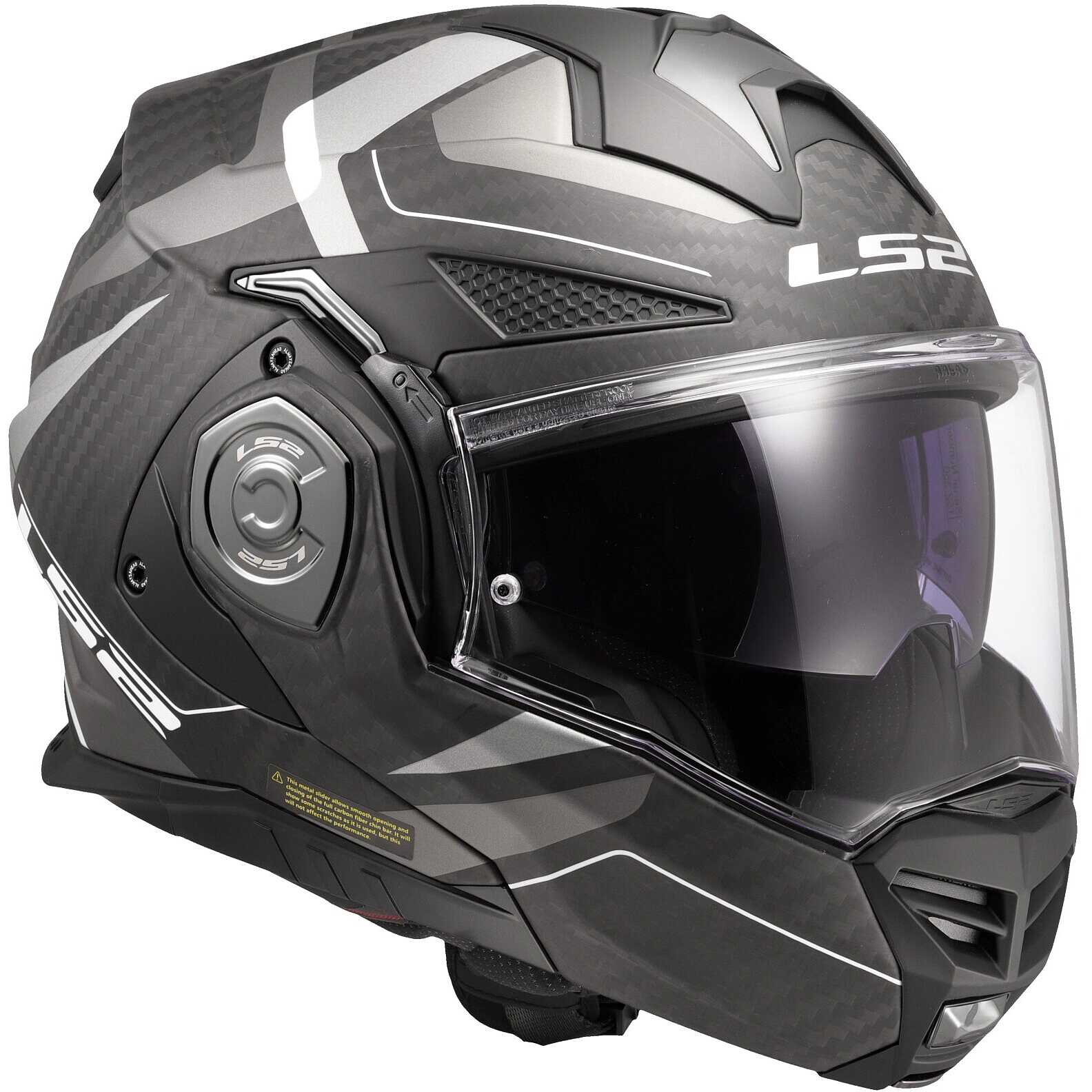 LS2 FF901 ADVANT XC HORIZON Silver Grey Carbon Modular P/J Motorcycle ...