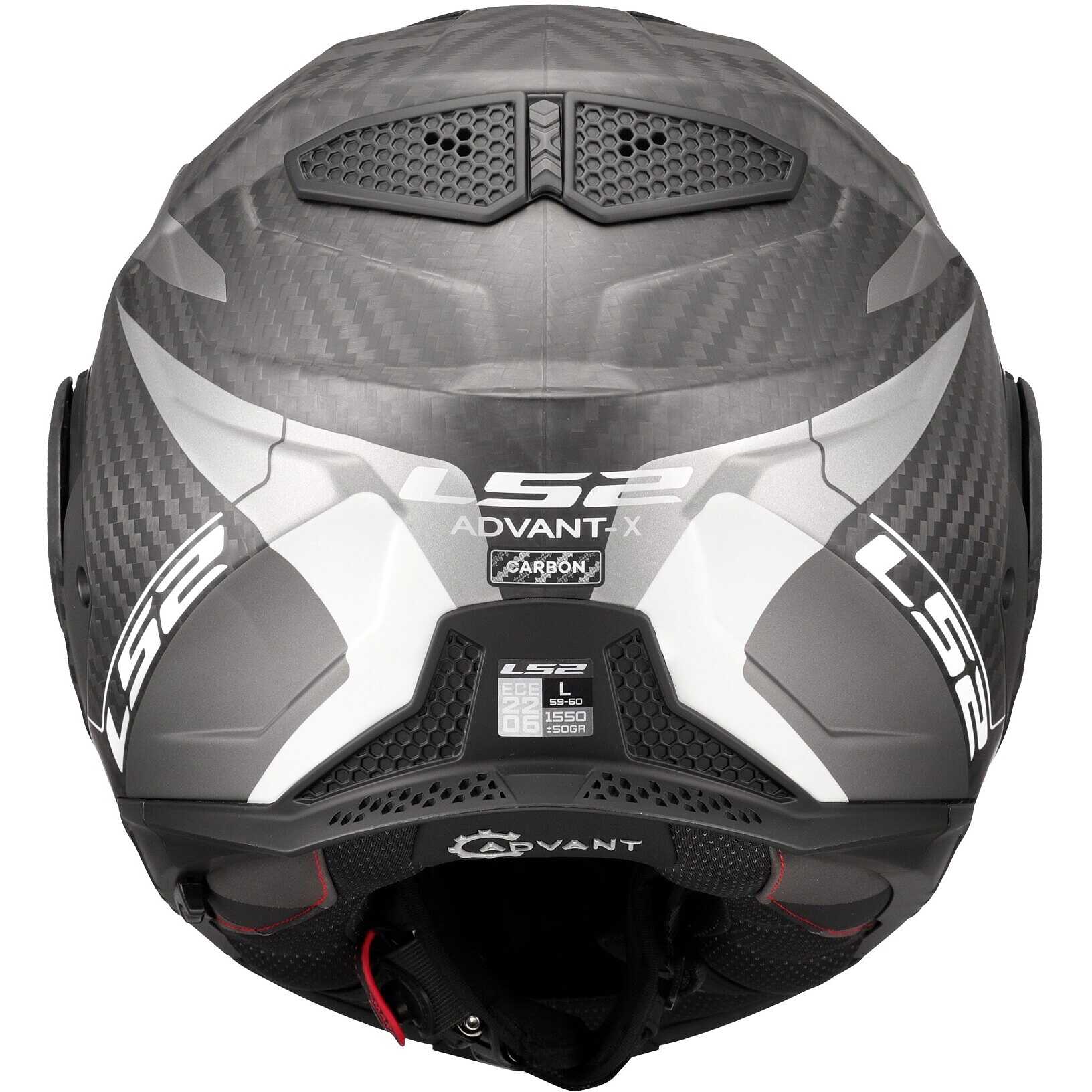LS2 FF901 ADVANT XC HORIZON Silver Grey Carbon Modular P/J Motorcycle ...