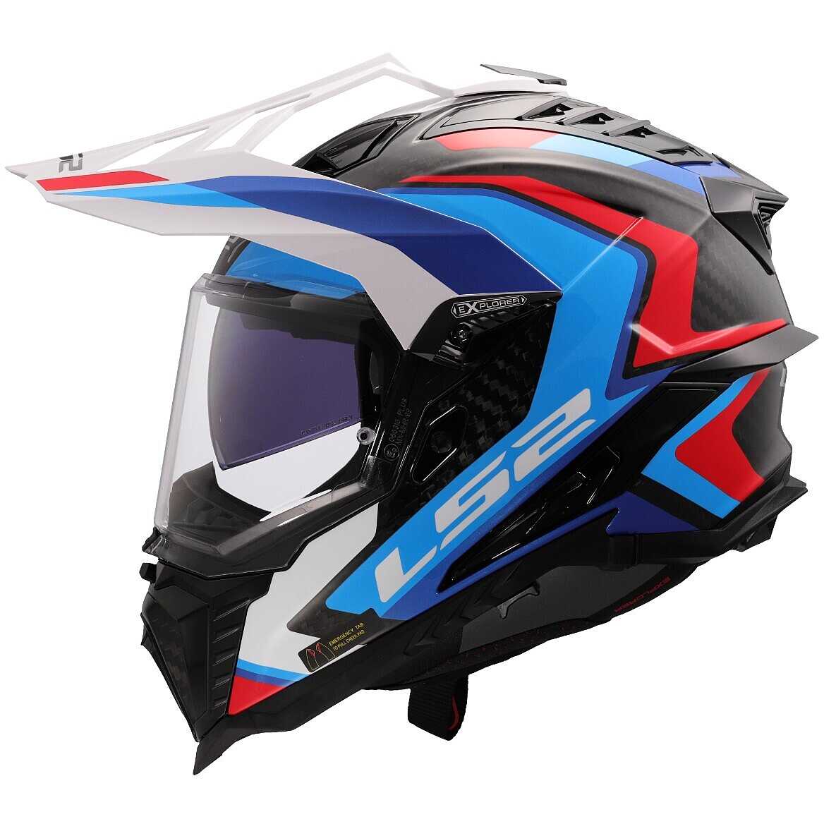 LS2 MX701 EXPLORER C FRONTIER II Carbon Off-Road Full Face Motorcycle ...