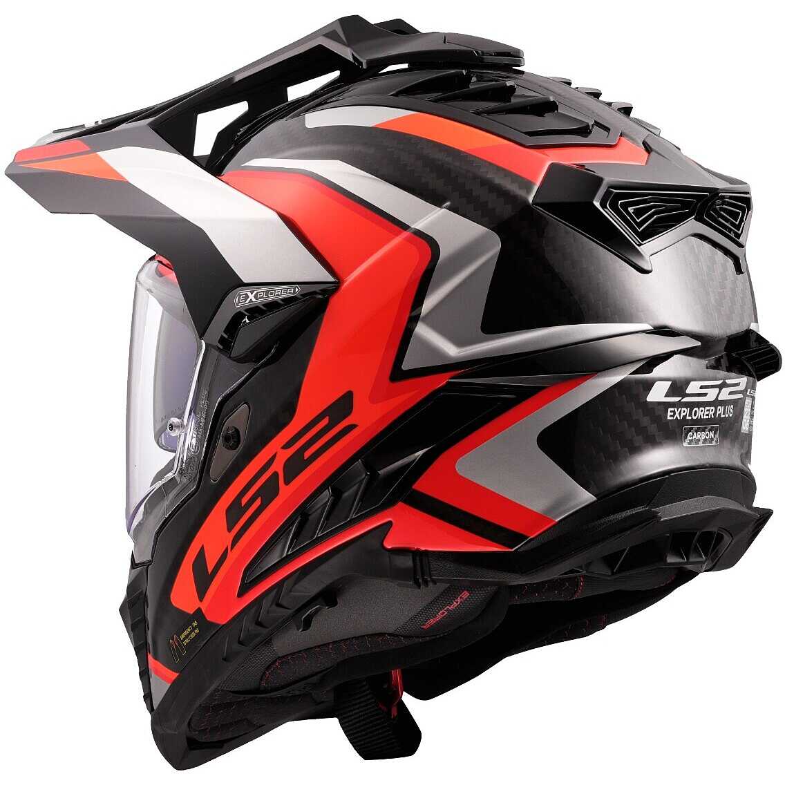 LS2 MX701 EXPLORER C FRONTIER II Orange Full Face Off-Road Carbon ...