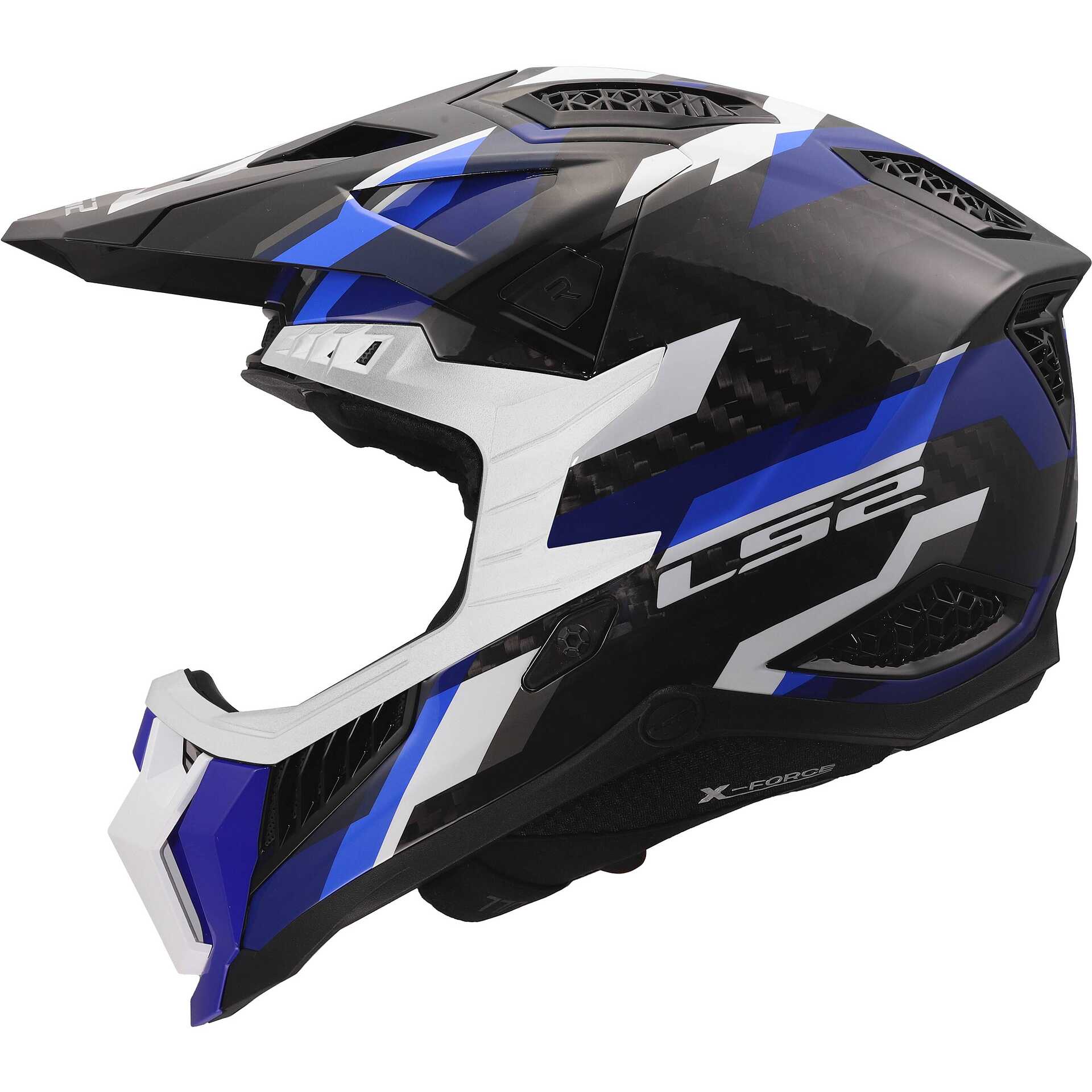 LS2 MX703 X-FORCE PHANTOM Cross Enduro Motorcycle Helmet Blue White For ...