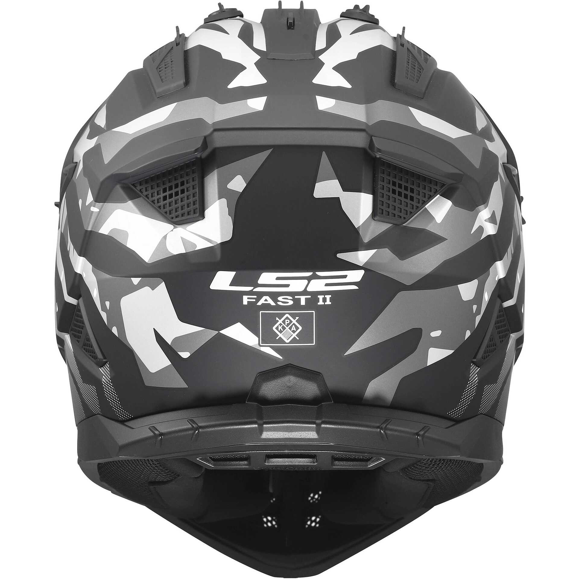 LS2 MX708 FAST II GROTESK Cross Enduro Motorcycle Helmet Black Grey For ...