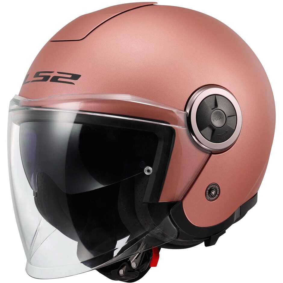 Ls2 OF620 CLASSY SOLID Matt Pink Motorcycle Jet Helmet For Sale Online ...