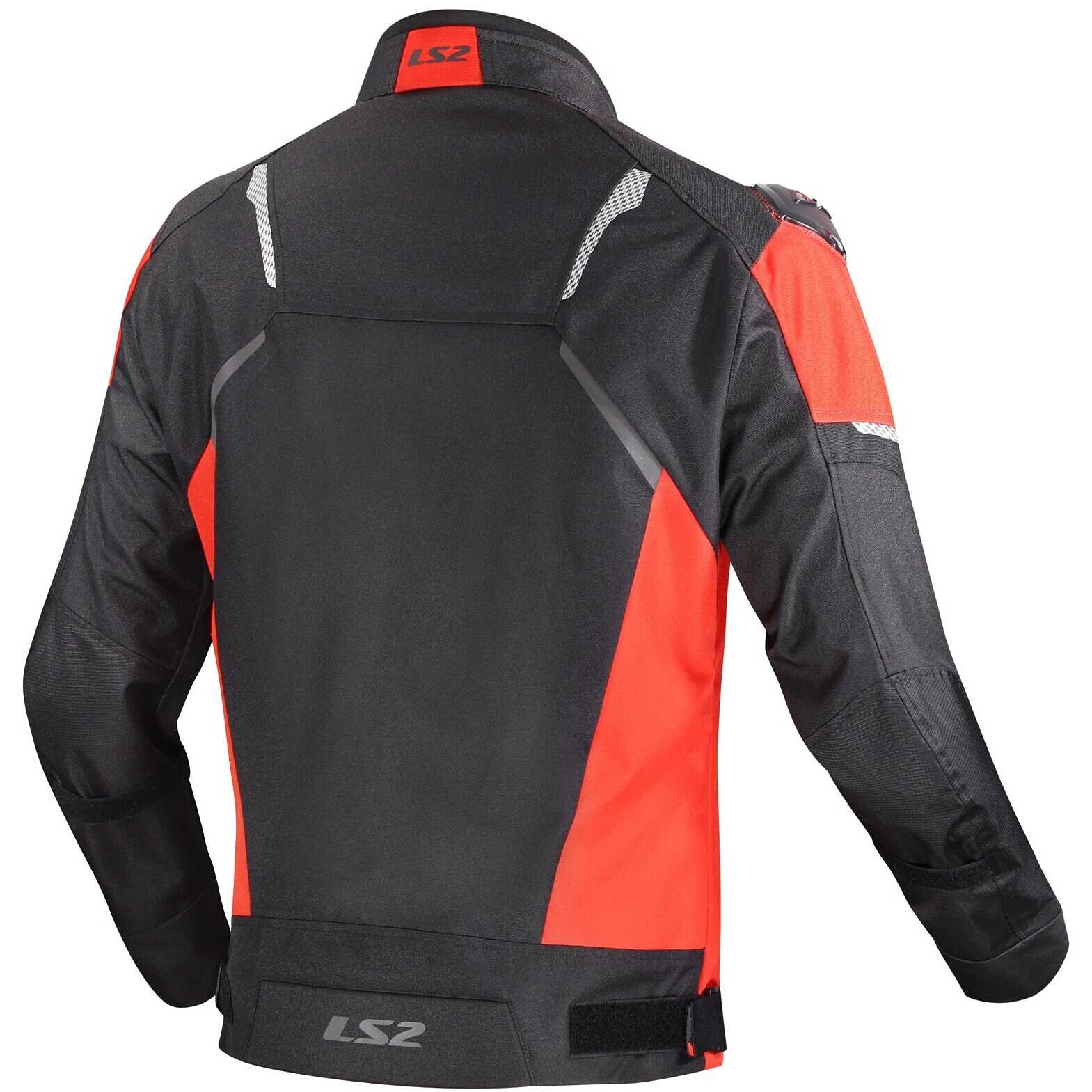 LS2 ZOOM MAN Motorcycle Jacket Black Red For Sale Online - Outletmoto.eu