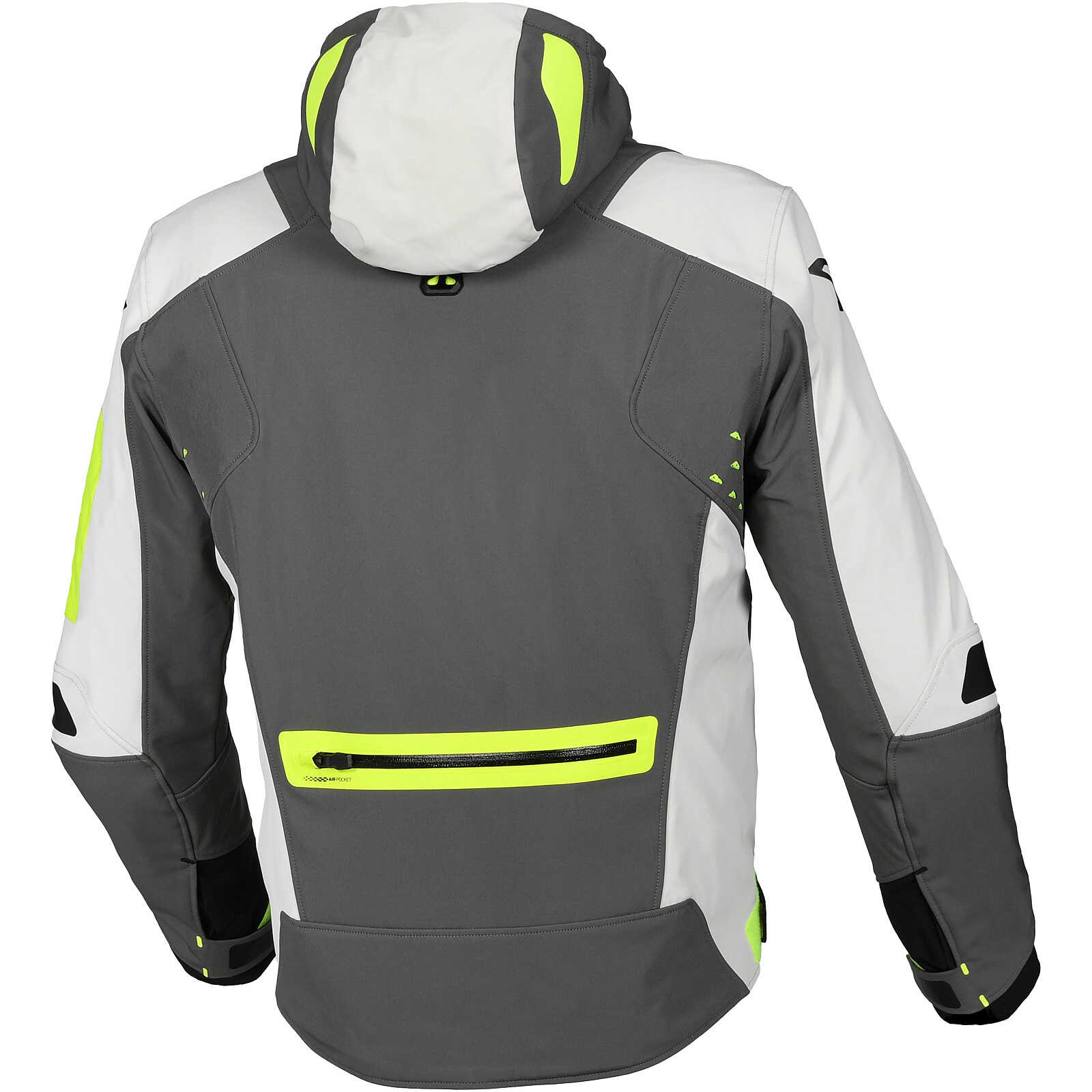 Macna Angle Light Motorcycle Jacket Middle Grey Fluorescent Grey Yellow ...