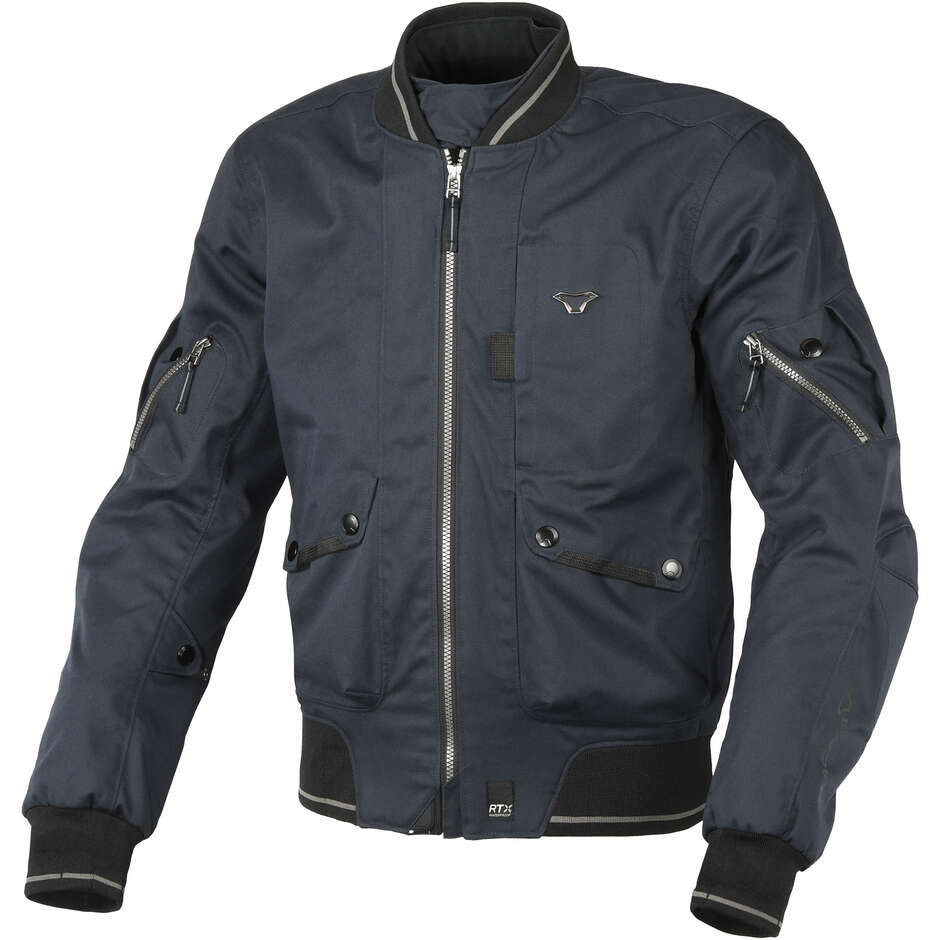 Macna Bastic Dark Blue Motorcycle Jacket For Sale Online - Outletmoto.eu
