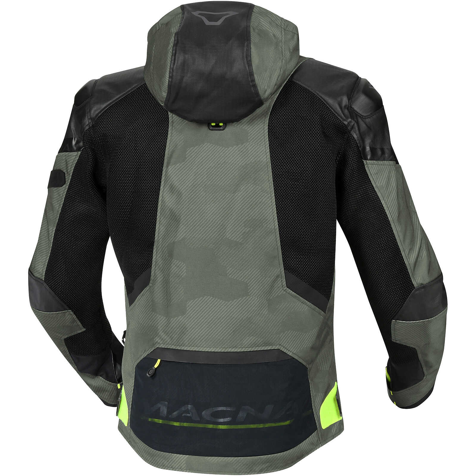 Macna Bradical Motorcycle Jacket Green Black Fluorescent Yellow For ...