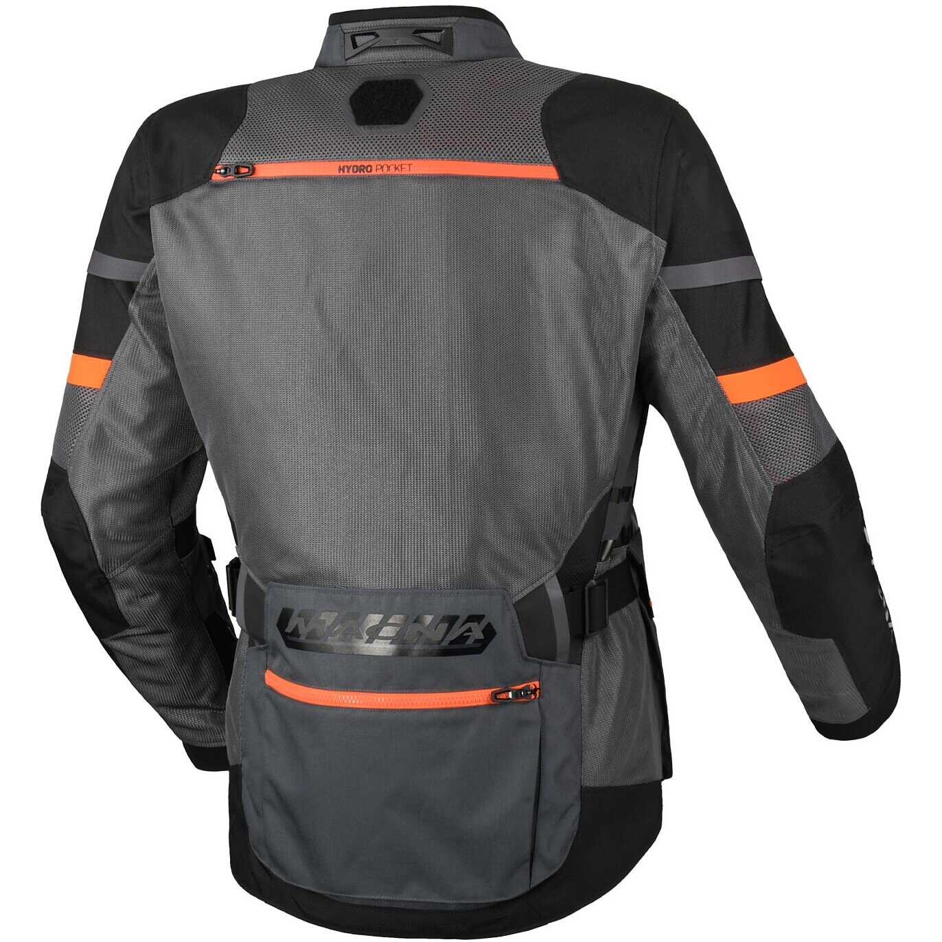 Macna Captane Touring Motorcycle Jacket Black Dark Grey Orange For Sale ...