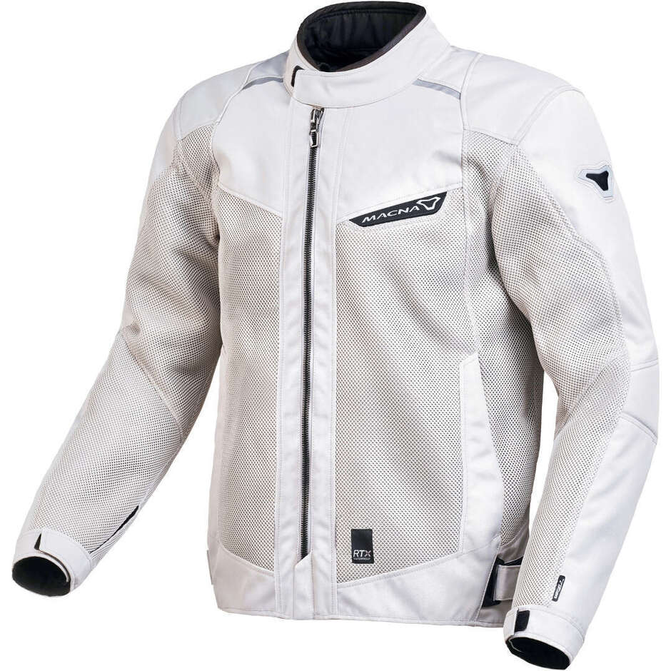 Macna Empire Light Grey Motorcycle Jacket For Sale Online - Outletmoto.eu