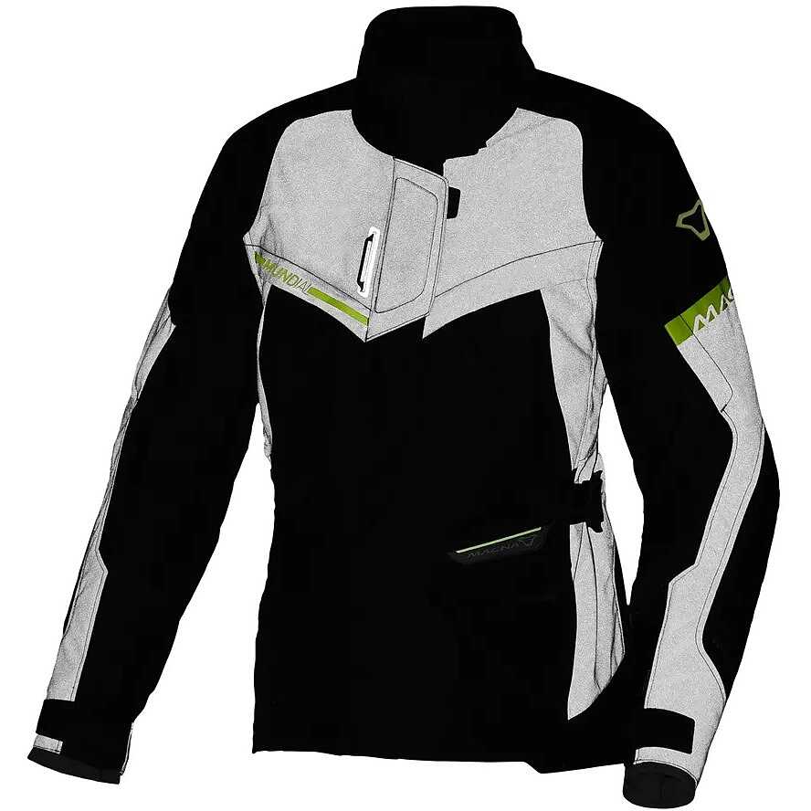 Macna Mundial Night Eye Women's Motorcycle Jacket Grey Black ...