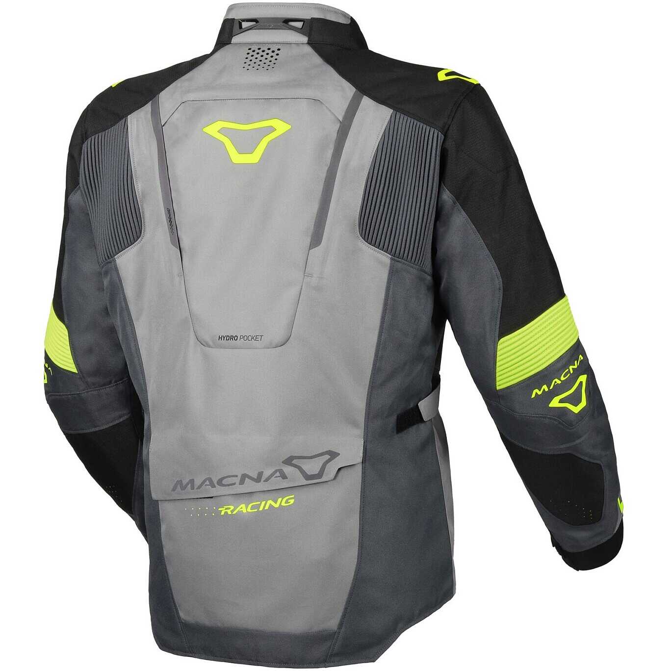 Macna Notch Motorcycle Jacket Grey Black Fluorescent Yellow For Sale Online - Outletmoto.eu