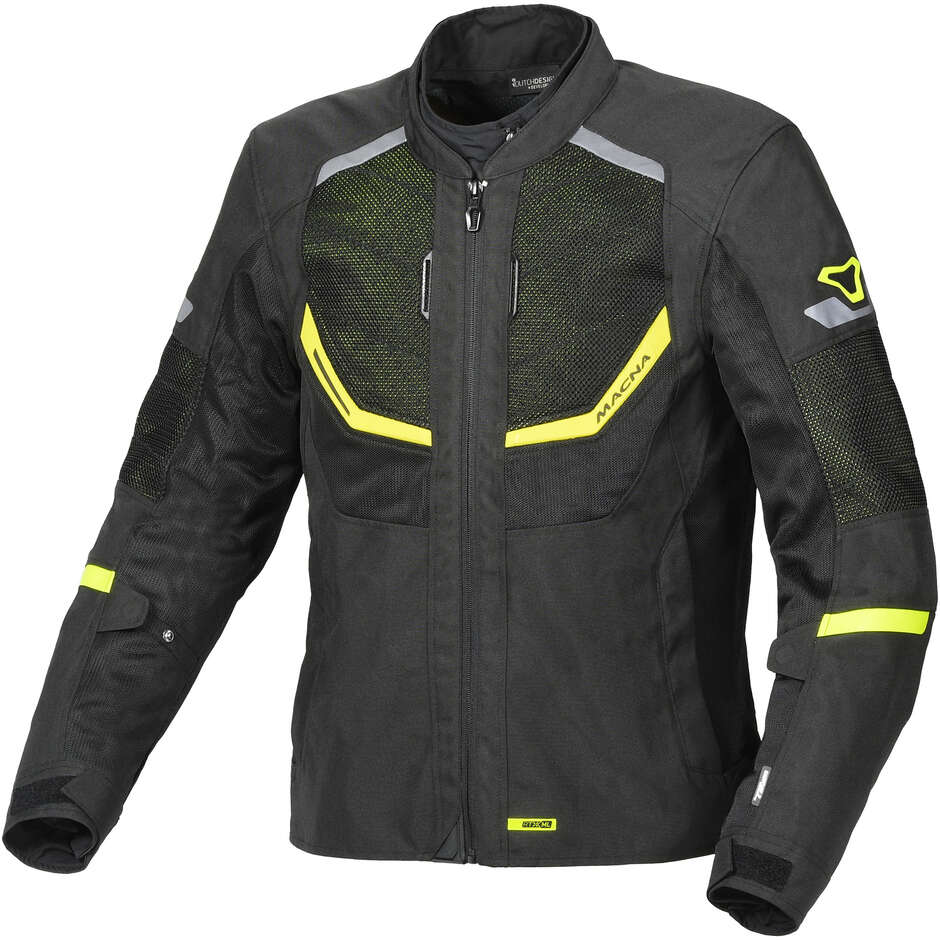 Macna Round Motorcycle Jacket Black Fluorescent Yellow For Sale Online ...