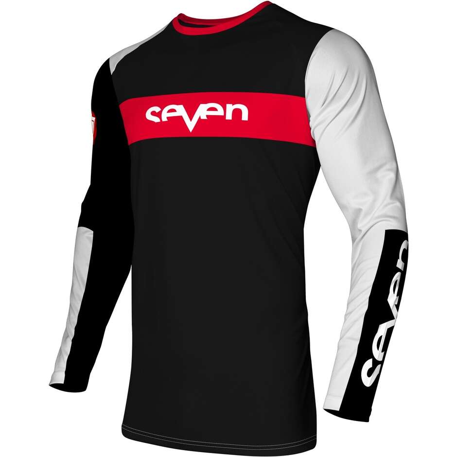Maillot Moto Cross SEVEN MX VOX 25.1 FRACTURE Noir Blanc Vente en Ligne ...
