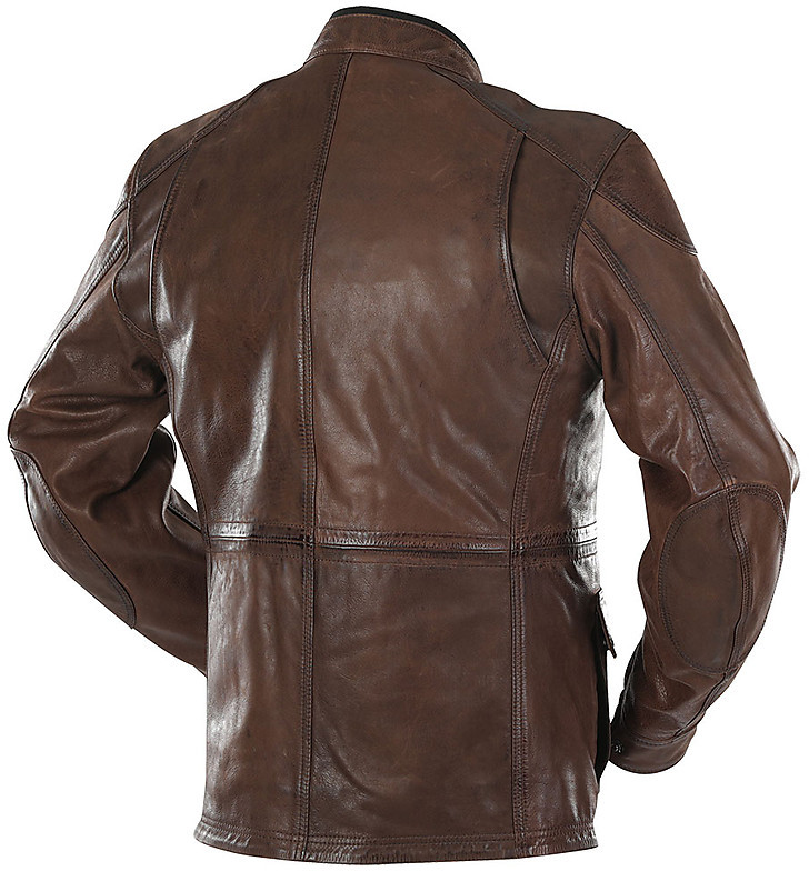 MAVERICK Overlap Certified Leather Motorcycle Jacket Brown For Sale ...