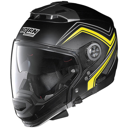 Modular Crossover Helmet Nolan N44 Evo Como N-Com 039 Dark Yellow Black ...