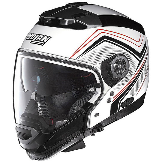 Modular Crossover Motorcycle Helmet Nolan N44 Evo Como N-Com 034 White ...