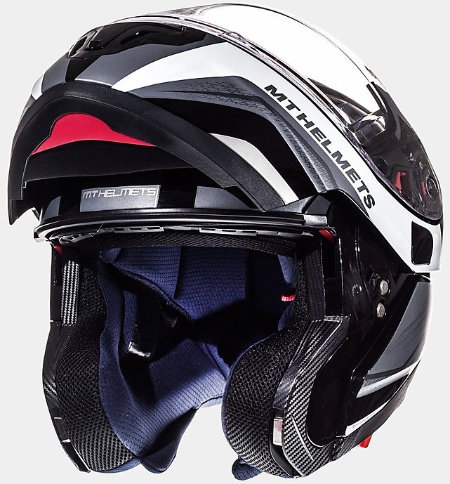 Modular Helm MT Helme ATOM SV Asphalt Schwarz Matt Weiß und Glänzend ...