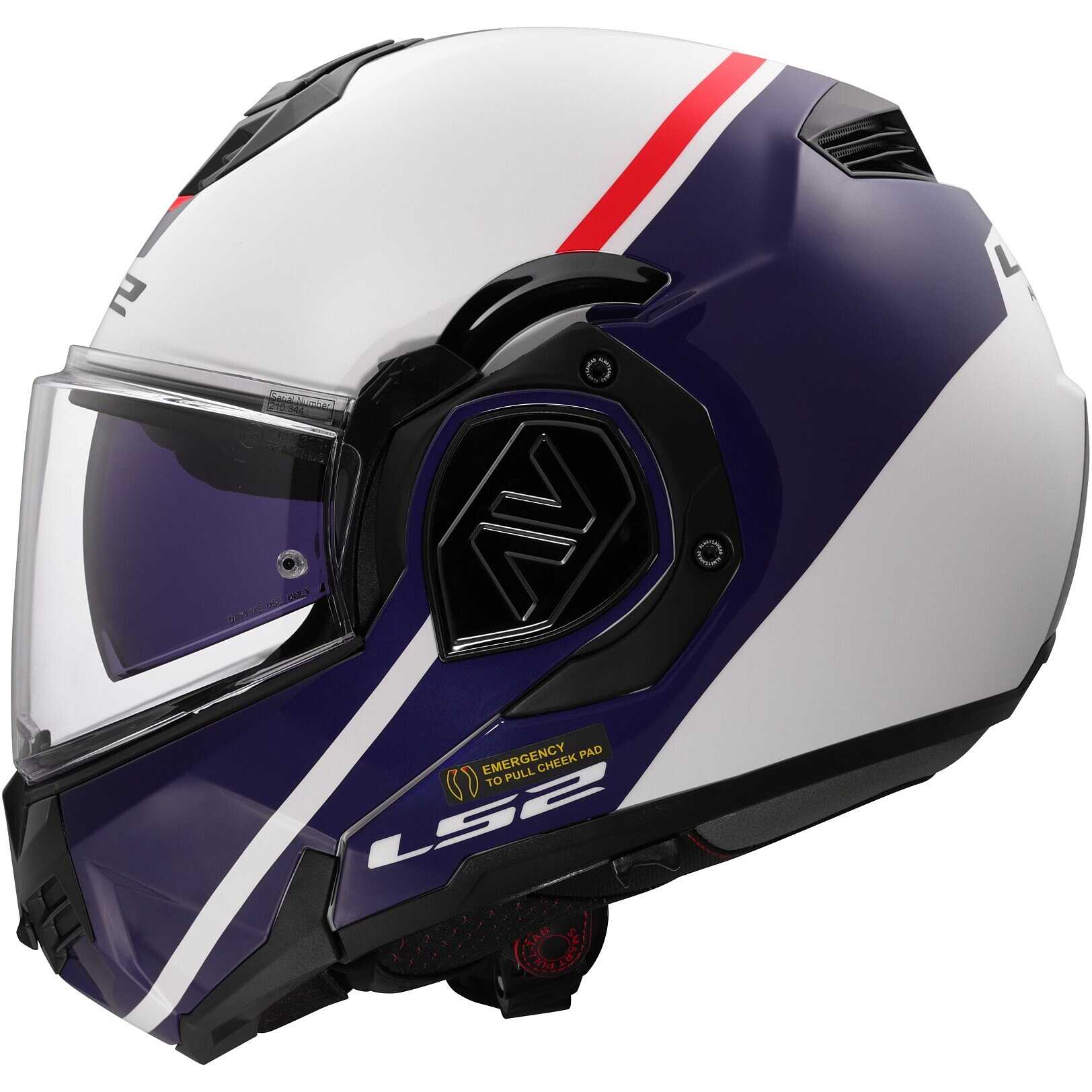 Modular Helmet P/J LS2 FF906 ADVANT SWIPE White Blue For Sale Online - Outletmoto.eu