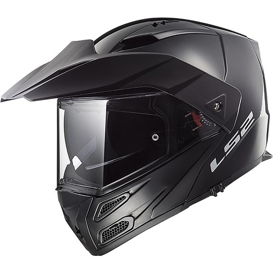 Modular Motorcycle Helmet LS2 FF324 Metro EVO Solid Black Opaque For Sale Online - Outletmoto.eu