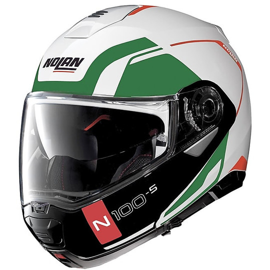 Modular Motorcycle Helmet Nolan N100.5 Consistency N-Com 030 White ...